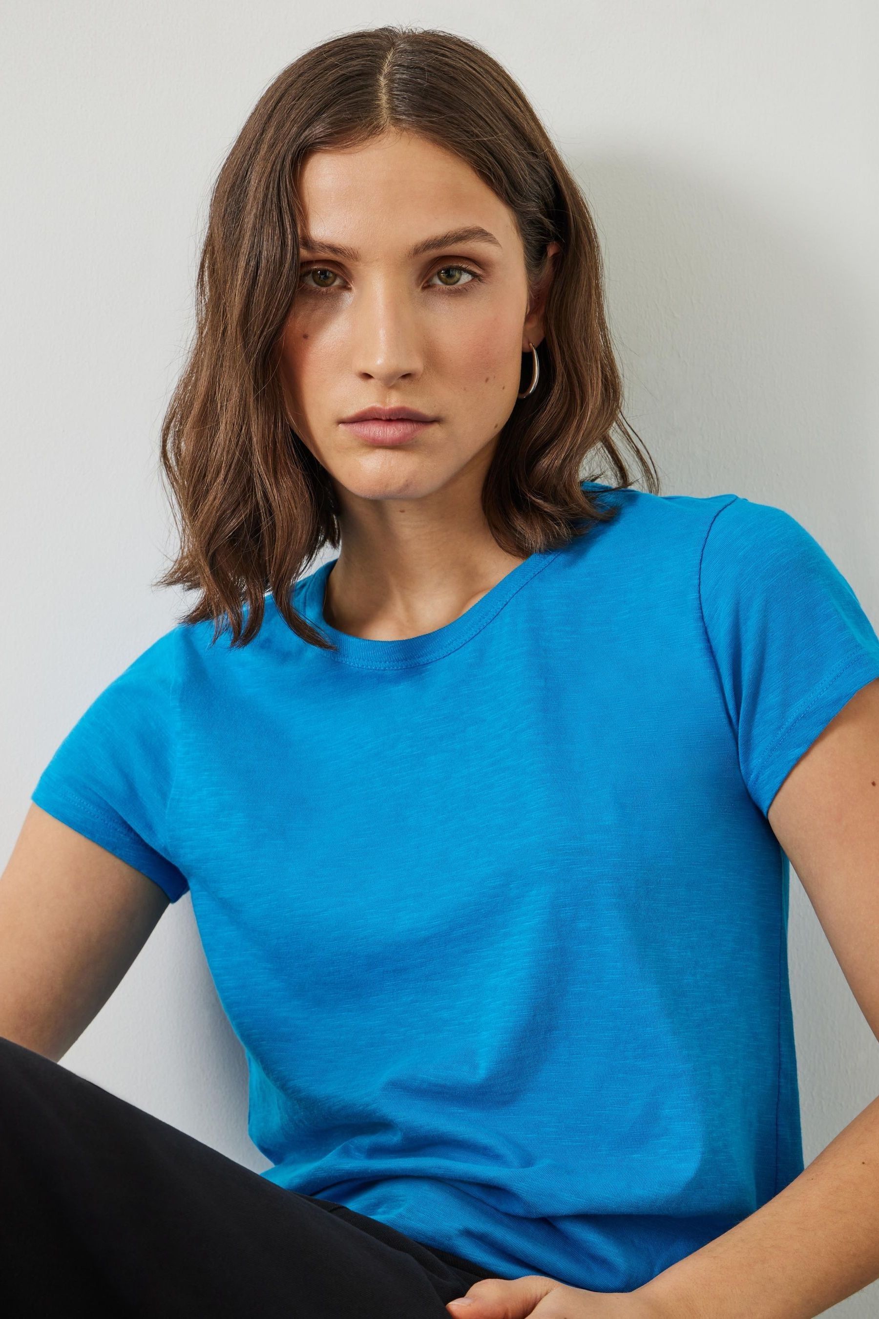 Buy Hush Cobalt Blue Slim Fit Crew T-Shirt from the Next UK online shop