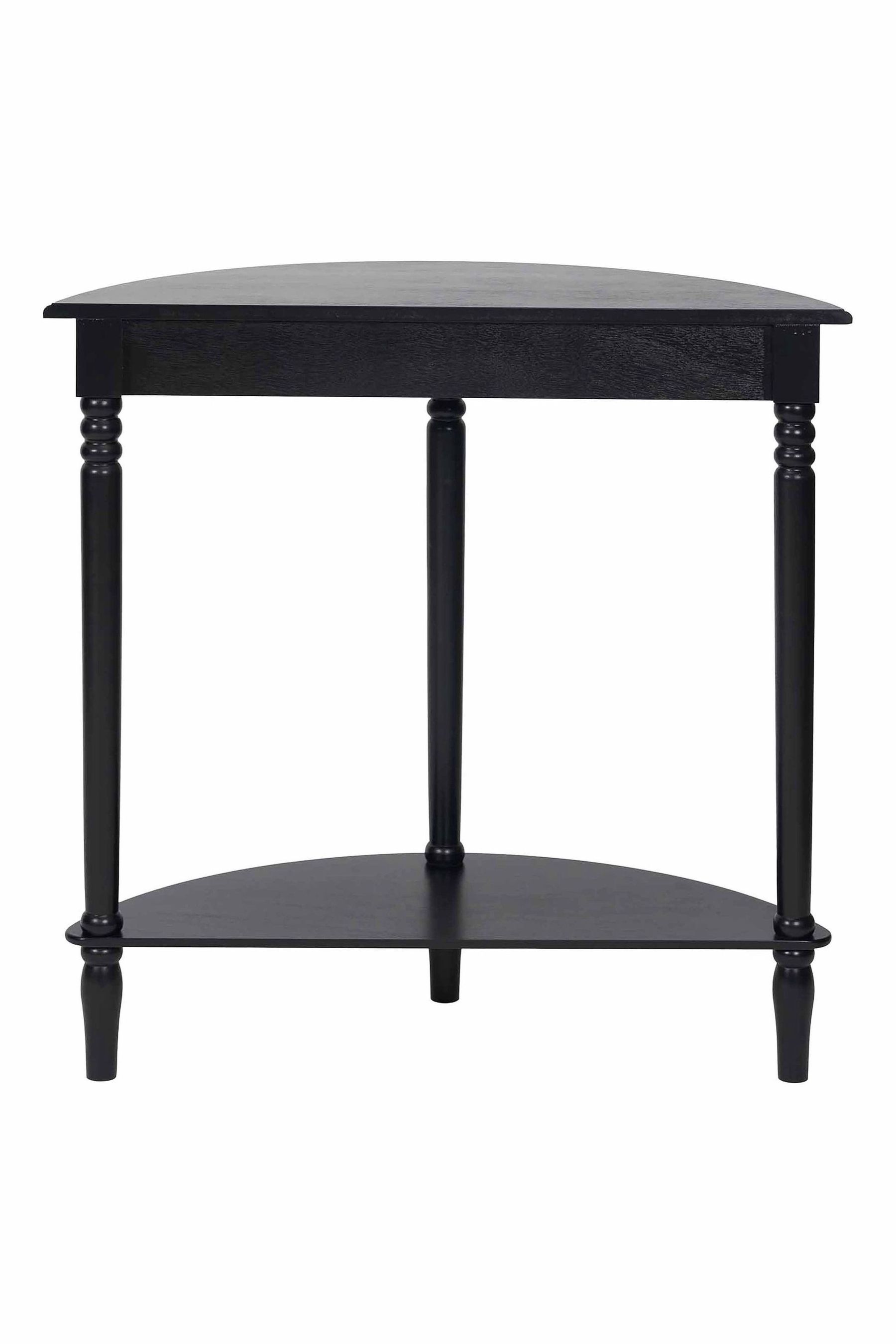 Buy Pacific Black Heritage Pine Wood Half Moon Console Table from the ...