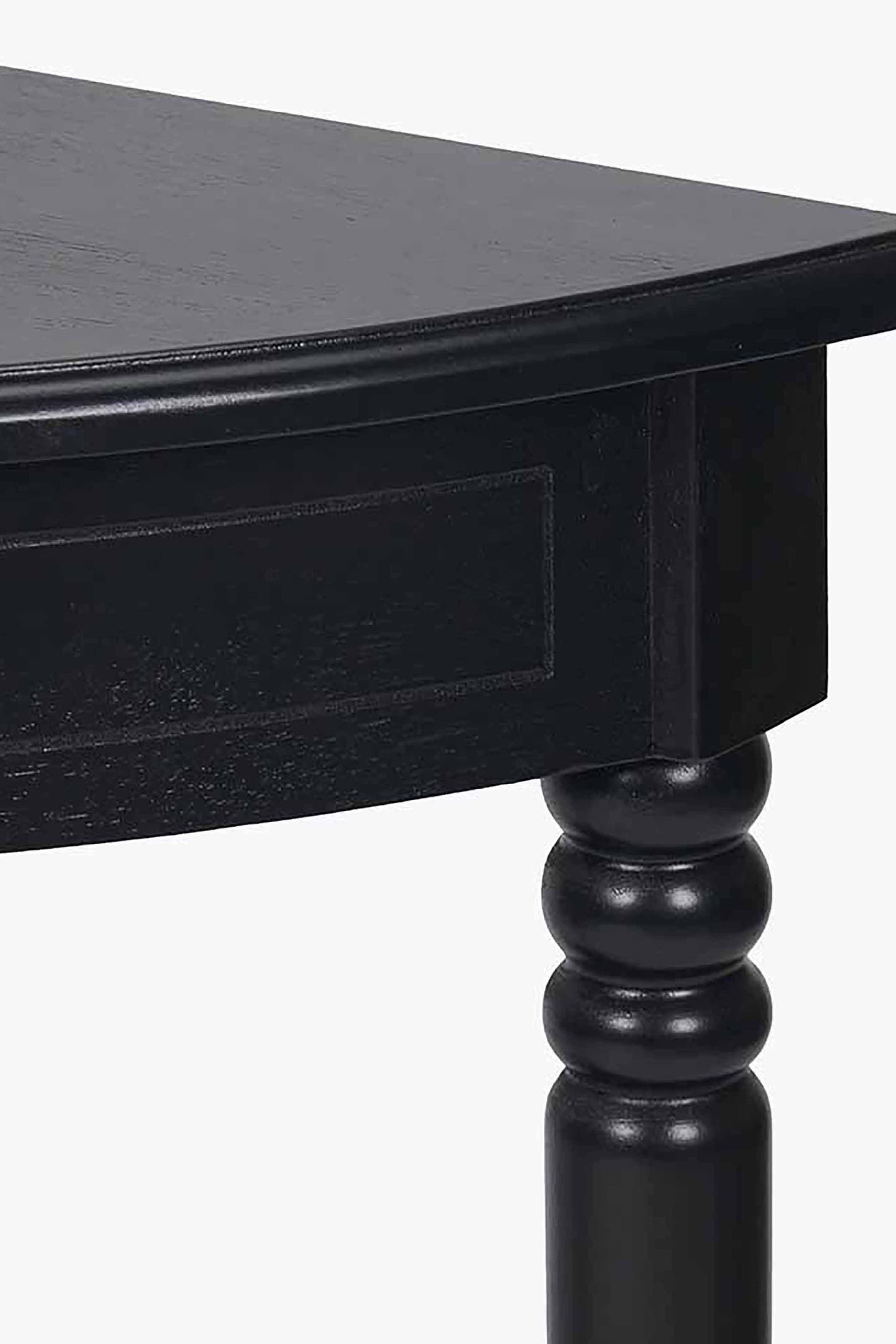 Buy Pacific Black Heritage Pine Wood Half Moon Console Table from the ...