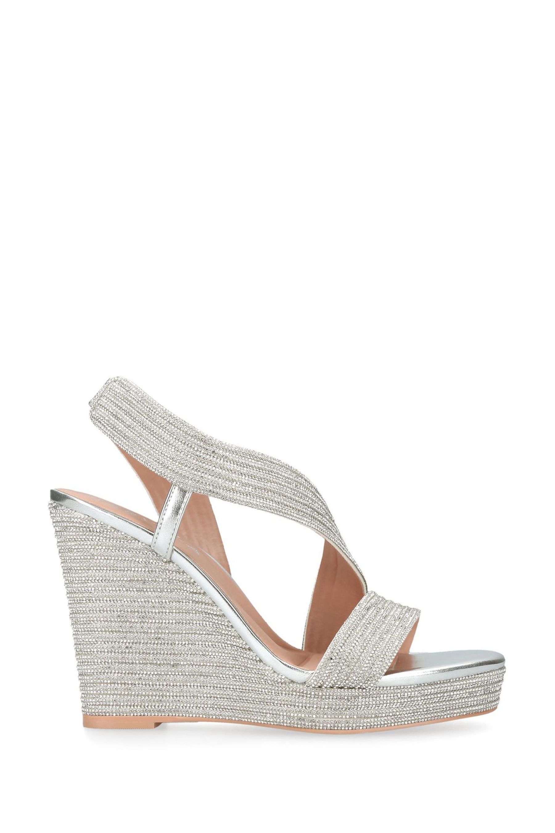 Buy Carvela Grey Chrome Gala Wedge Jewel 110 Sandals from the Next UK ...
