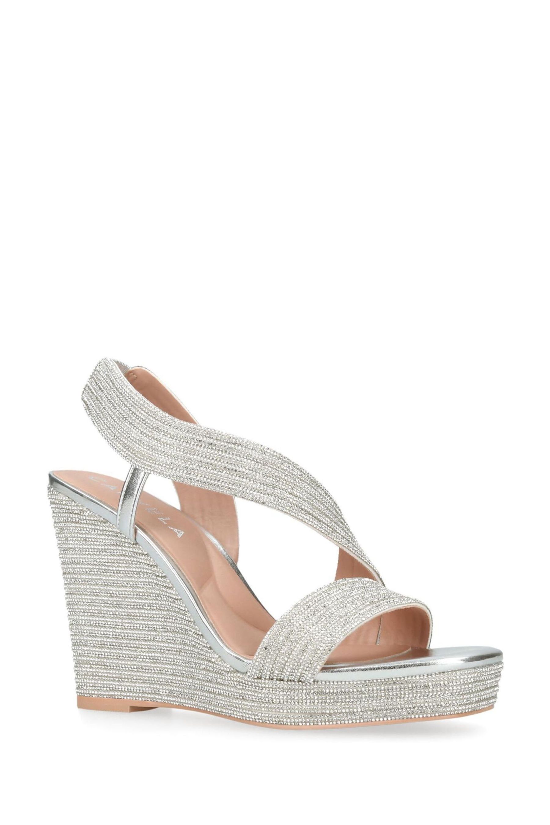Buy Carvela Grey Chrome Gala Wedge Jewel 110 Sandals from the Next UK ...