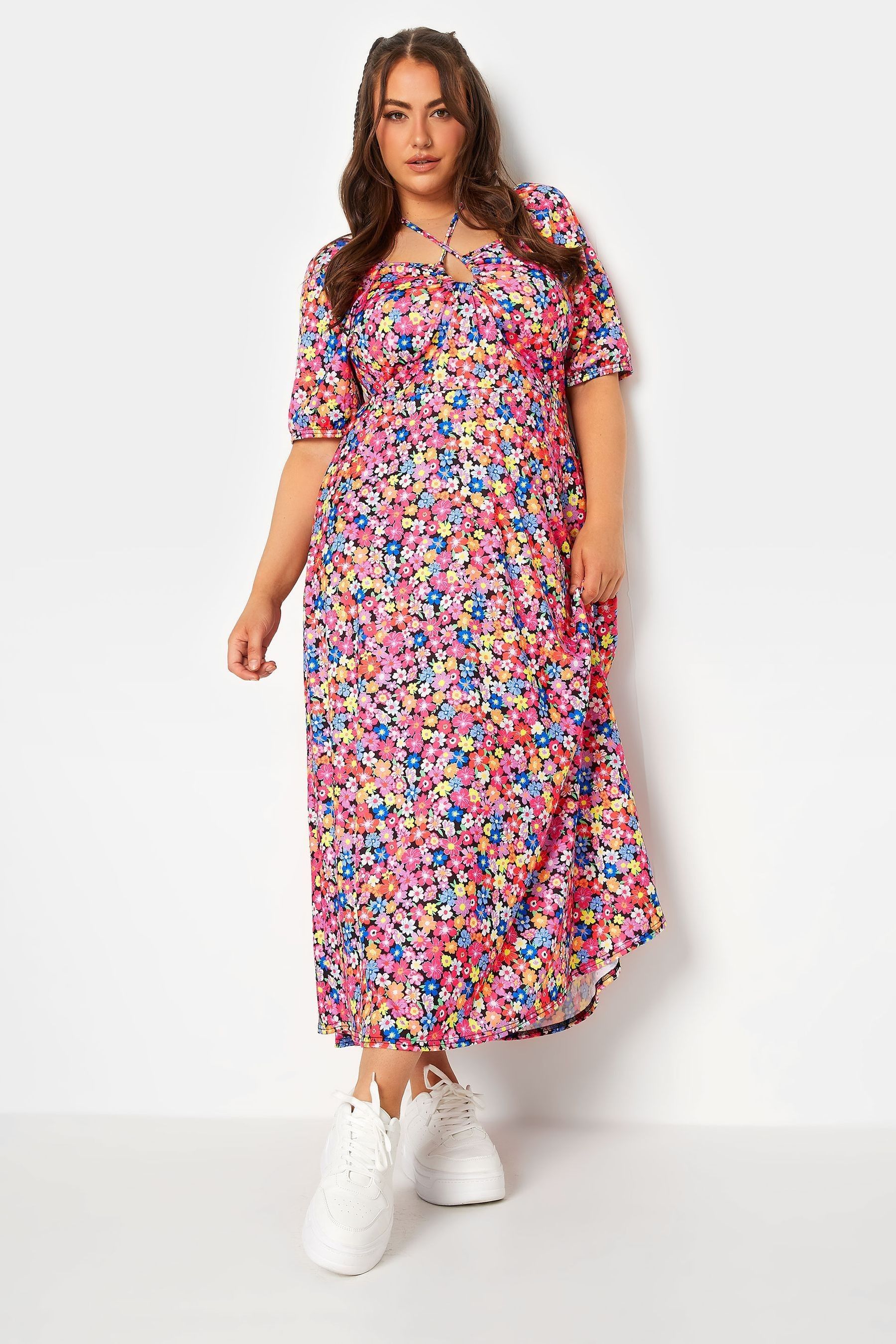 Buy Yours Curve Black Limited Tie Maxi Dress from the Next UK online shop