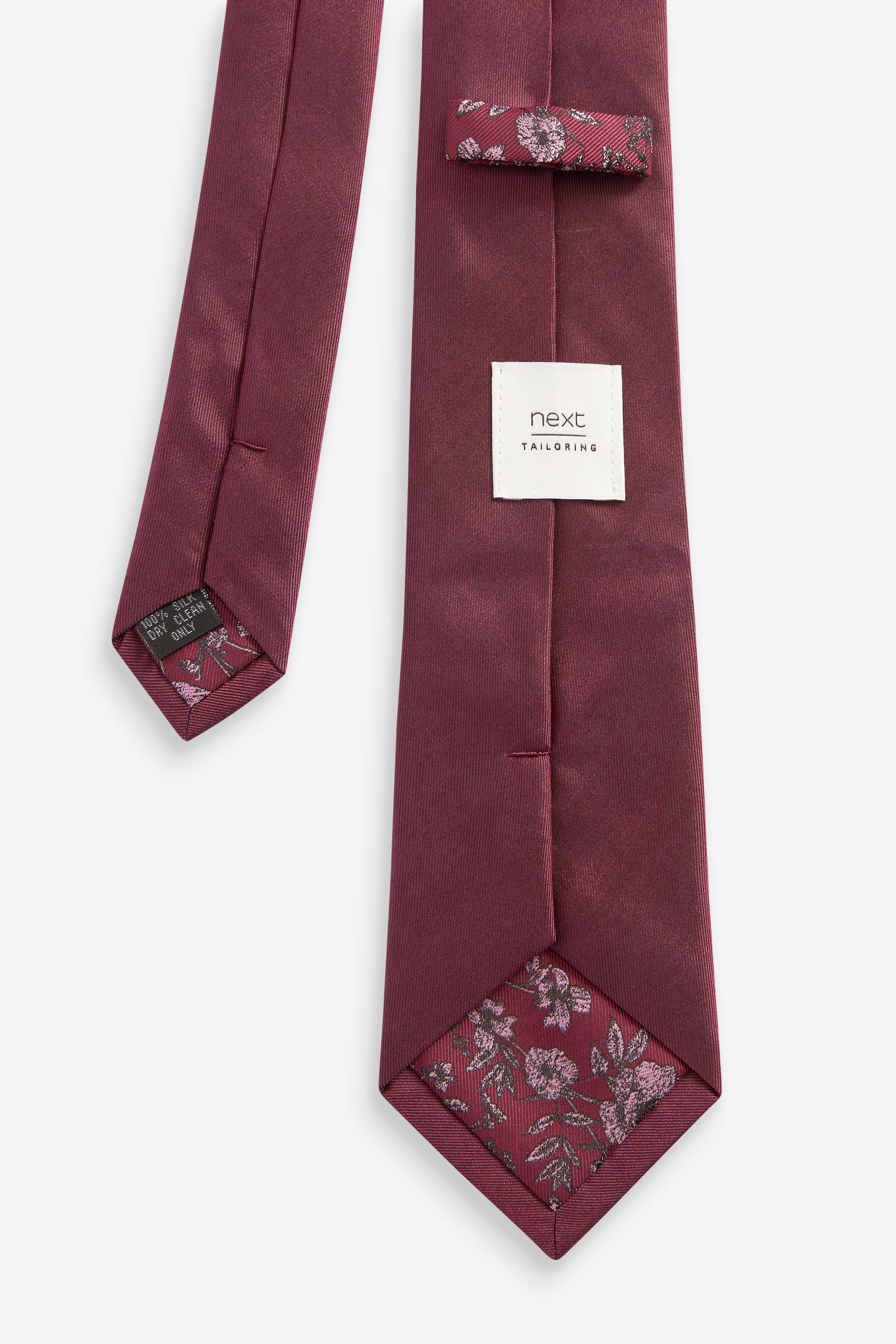 Buy Burgundy Red Silk Tie And Pocket Square Set from the Next UK online ...