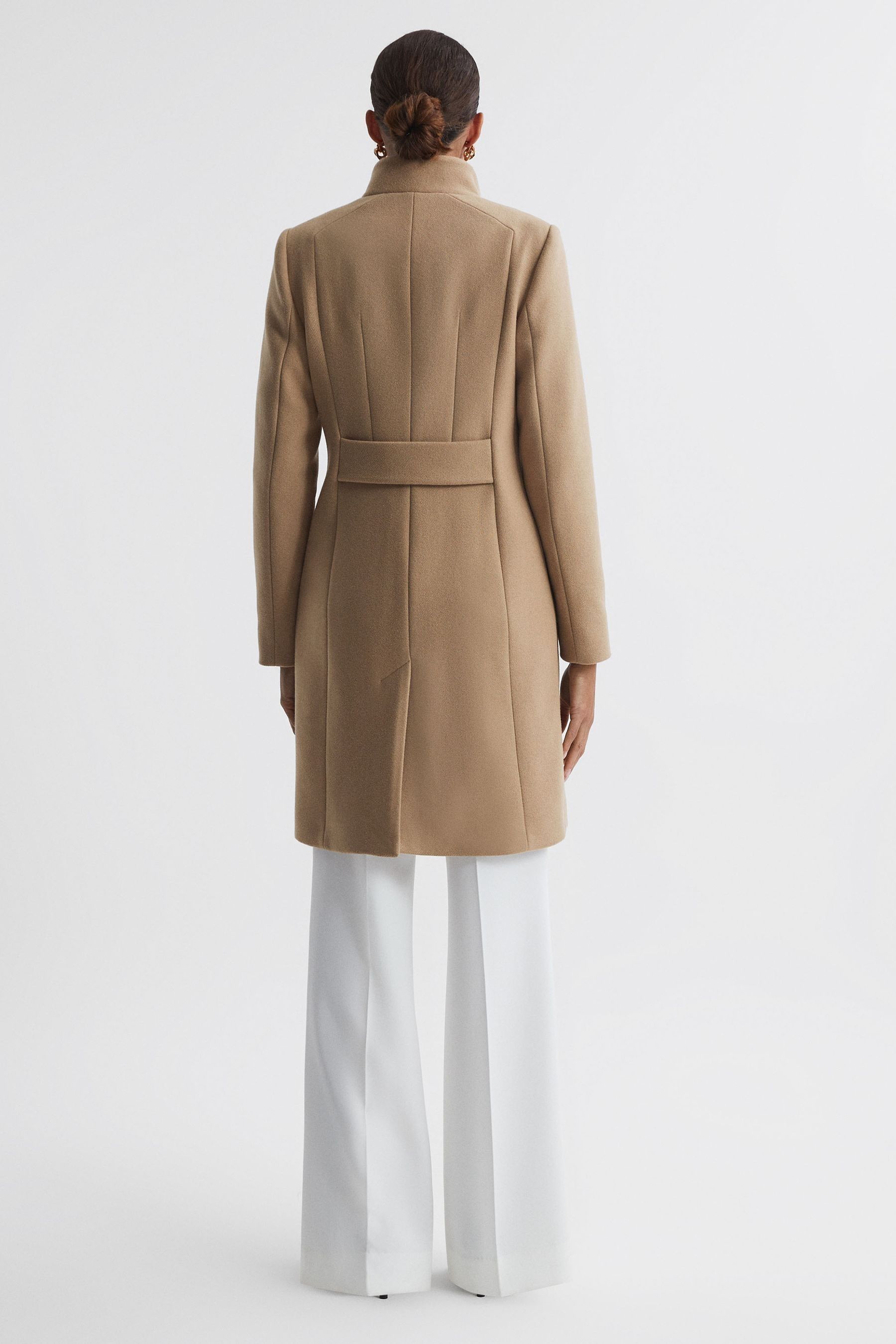 Buy Reiss Camel Mia Wool Blend Mid-Length Coat from Next Ireland