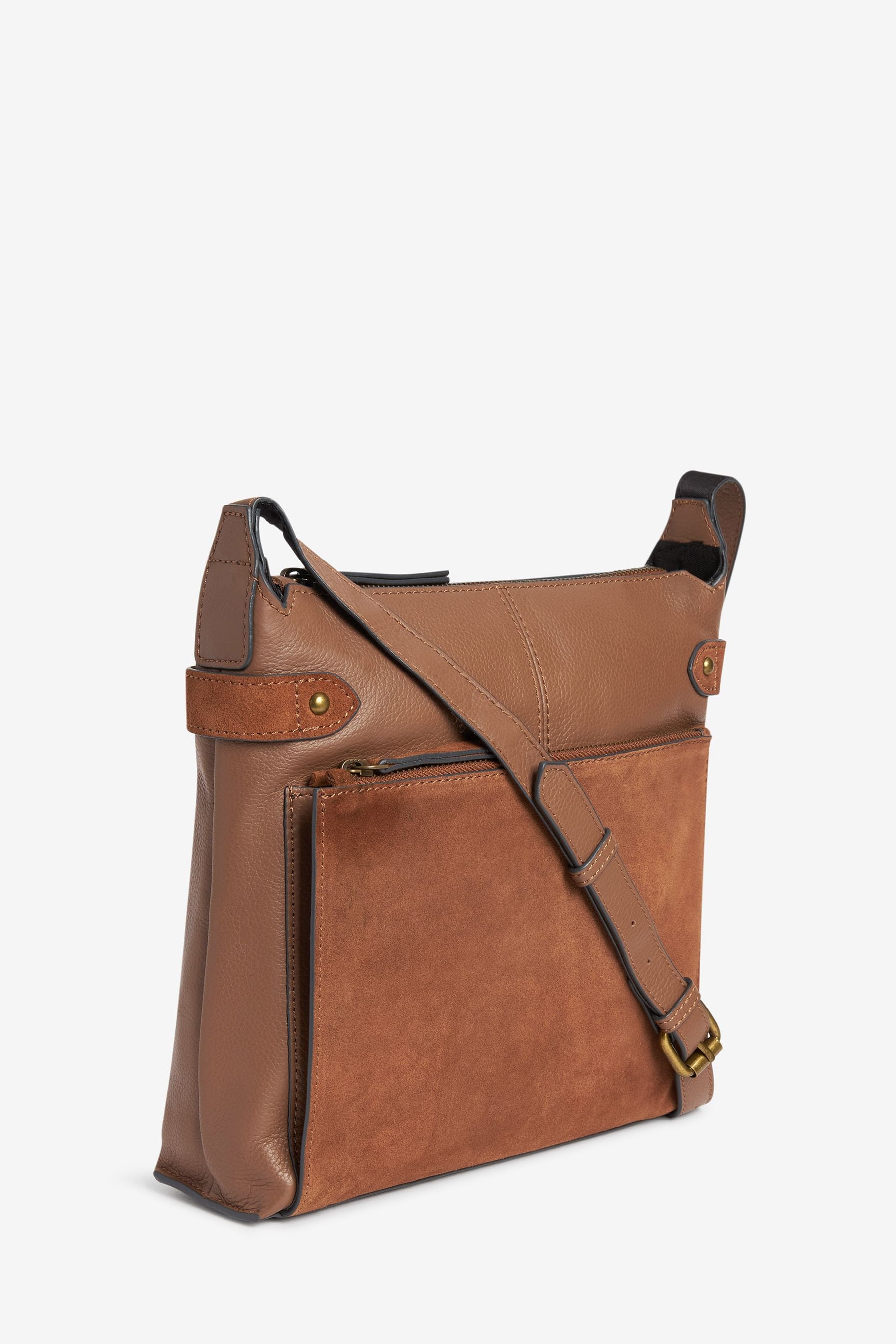 Buy Tan Brown Leather Pocket Messenger Bag from the Next UK online shop