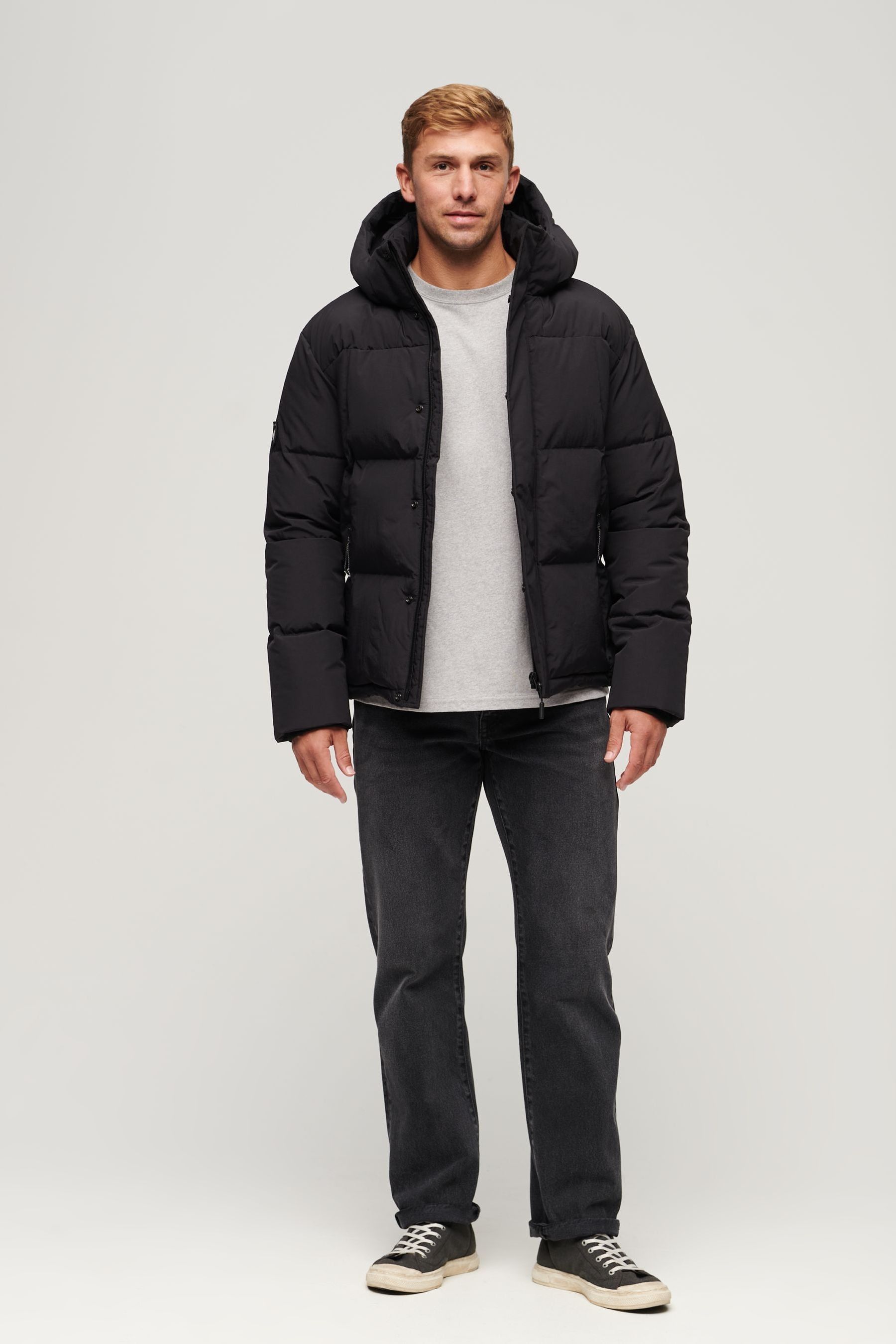 Buy Superdry Hooded Box Quilt Puffer Jacket from the Next UK online shop