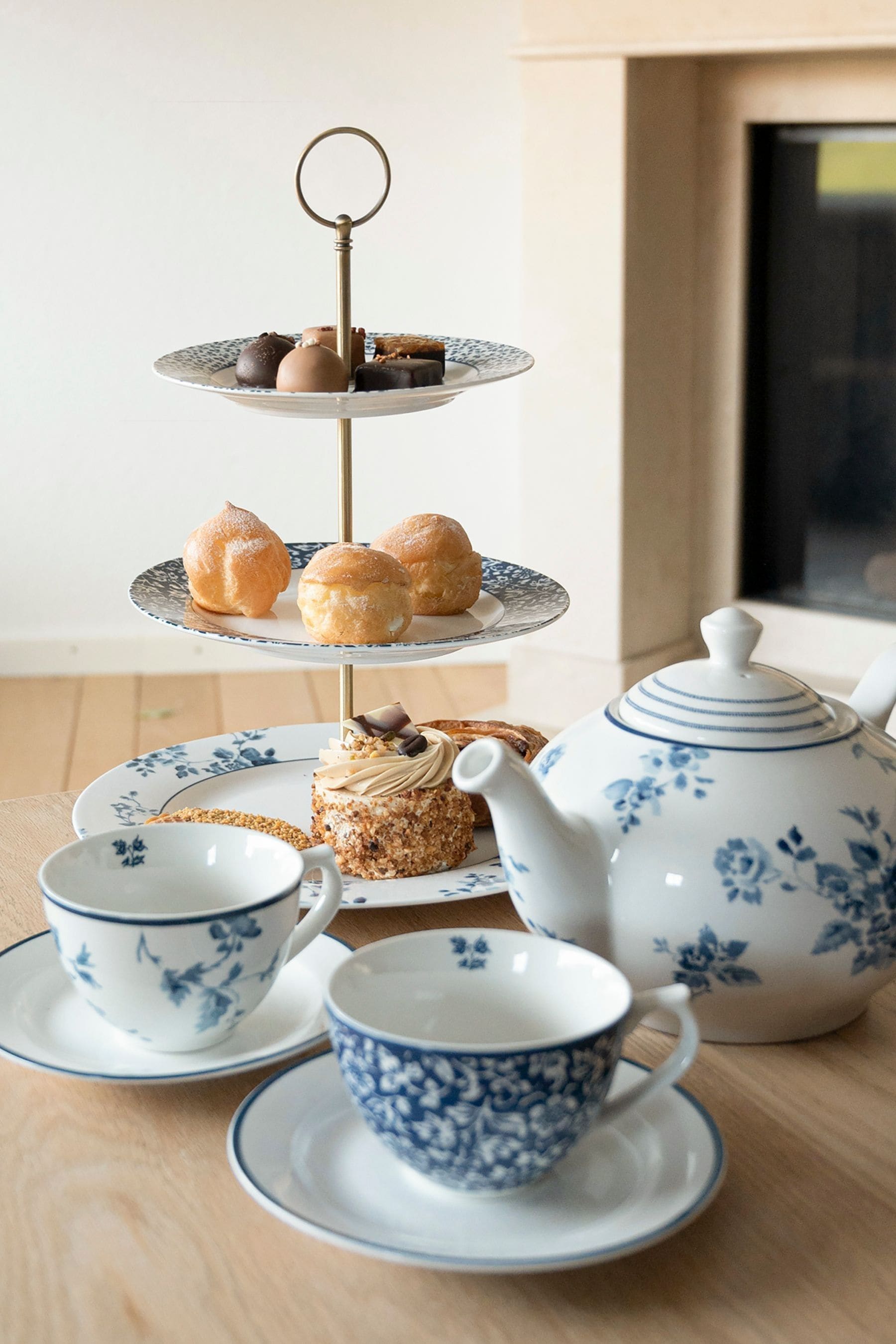 Buy Laura Ashley Blue Cake Stand Blueprint 3-Tier from the Next UK ...