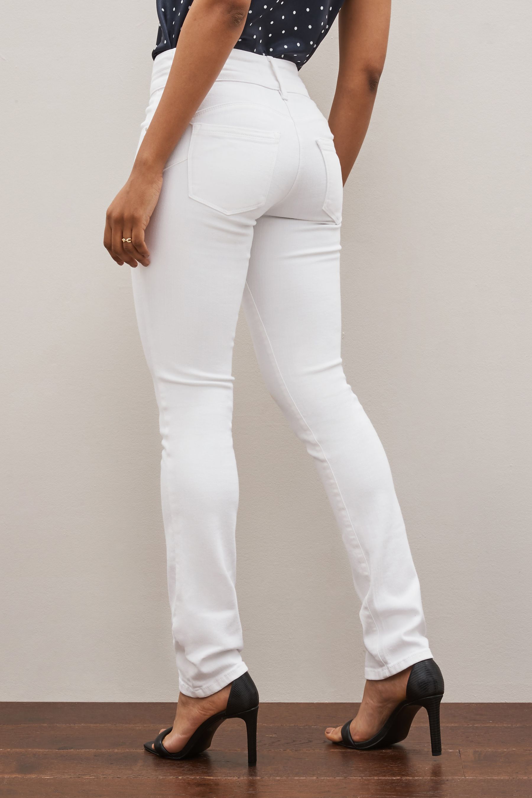 Buy White Lift, Slim & Shape Slim Jeans from Next Ireland
