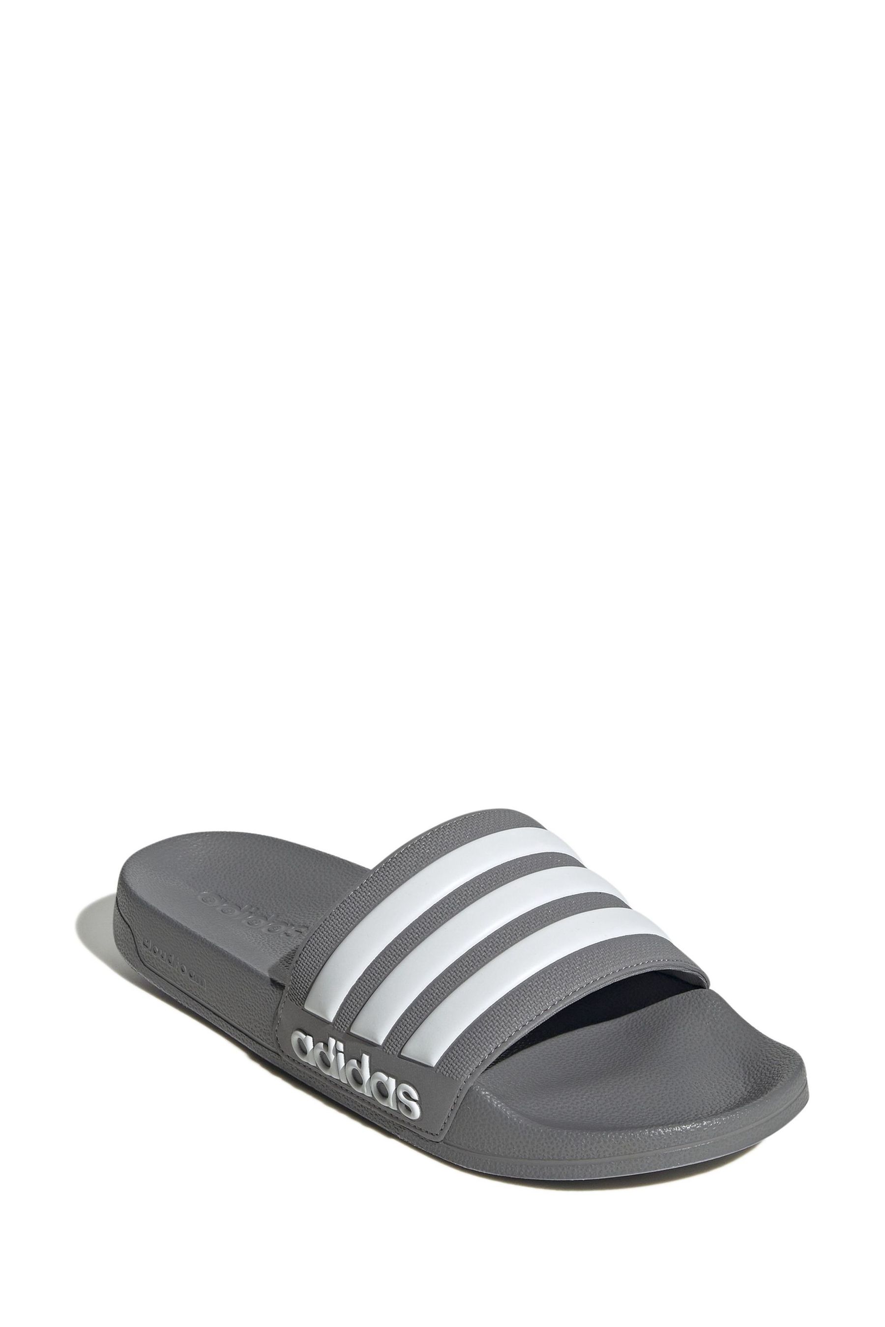 Buy adidas Grey Sportswear Adilette Shower Sliders from the Next UK ...