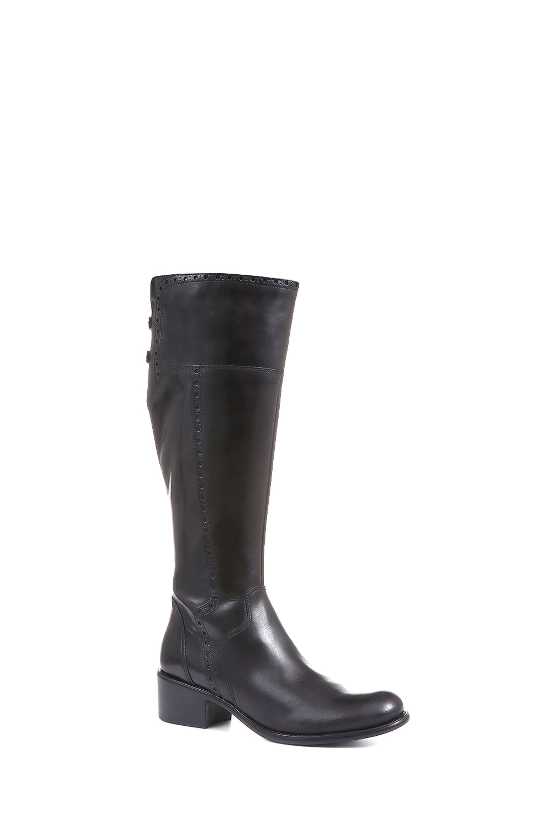 Buy Jones Bootmaker Rachel Black Leather Rider Boots from the Next UK ...