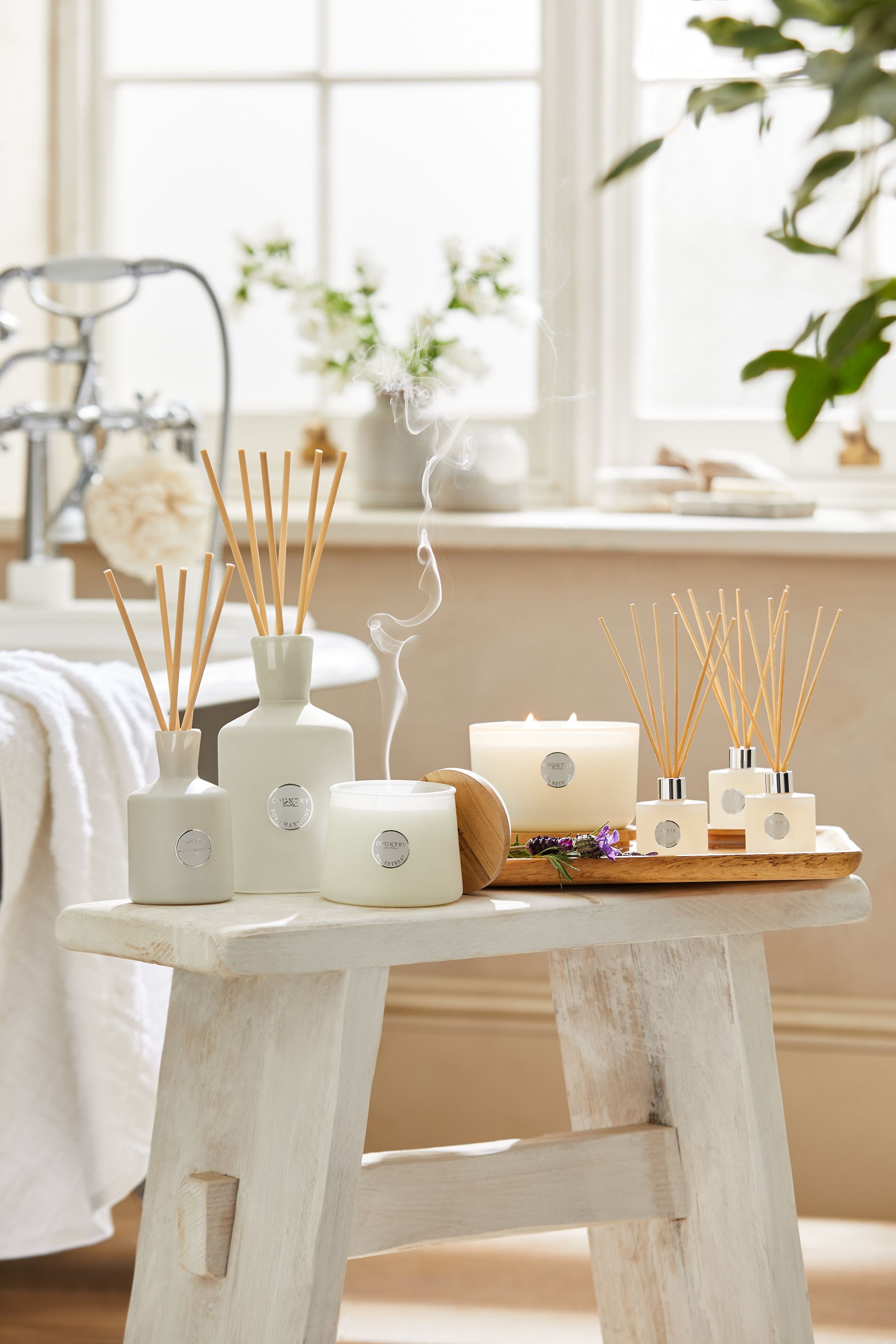 Buy White Country Luxe Spa Retreat Set of 3 Lavender and Geranium ...