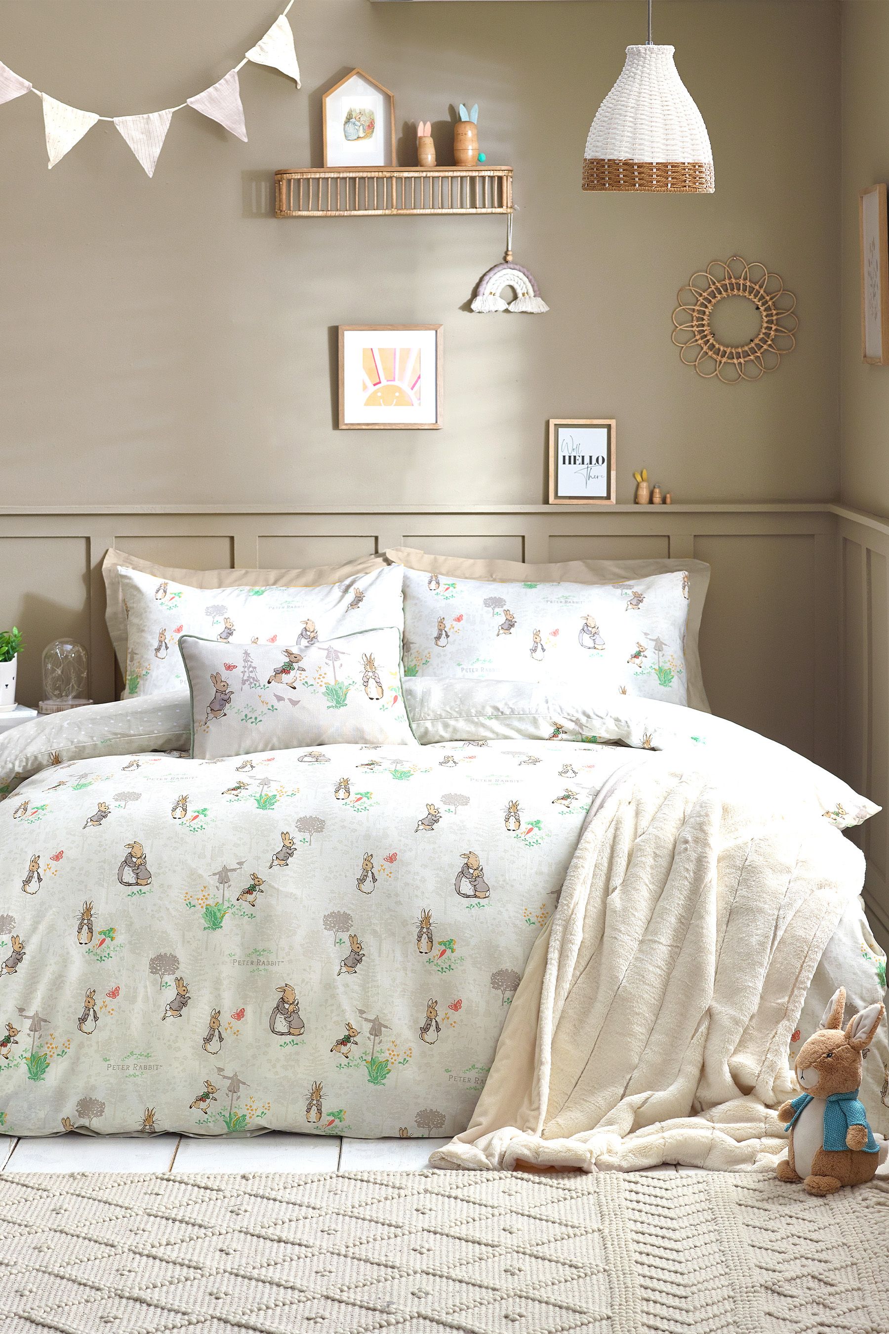 Buy Peter Rabbit™ Natural Classic Watercolour Duvet Cover and ...