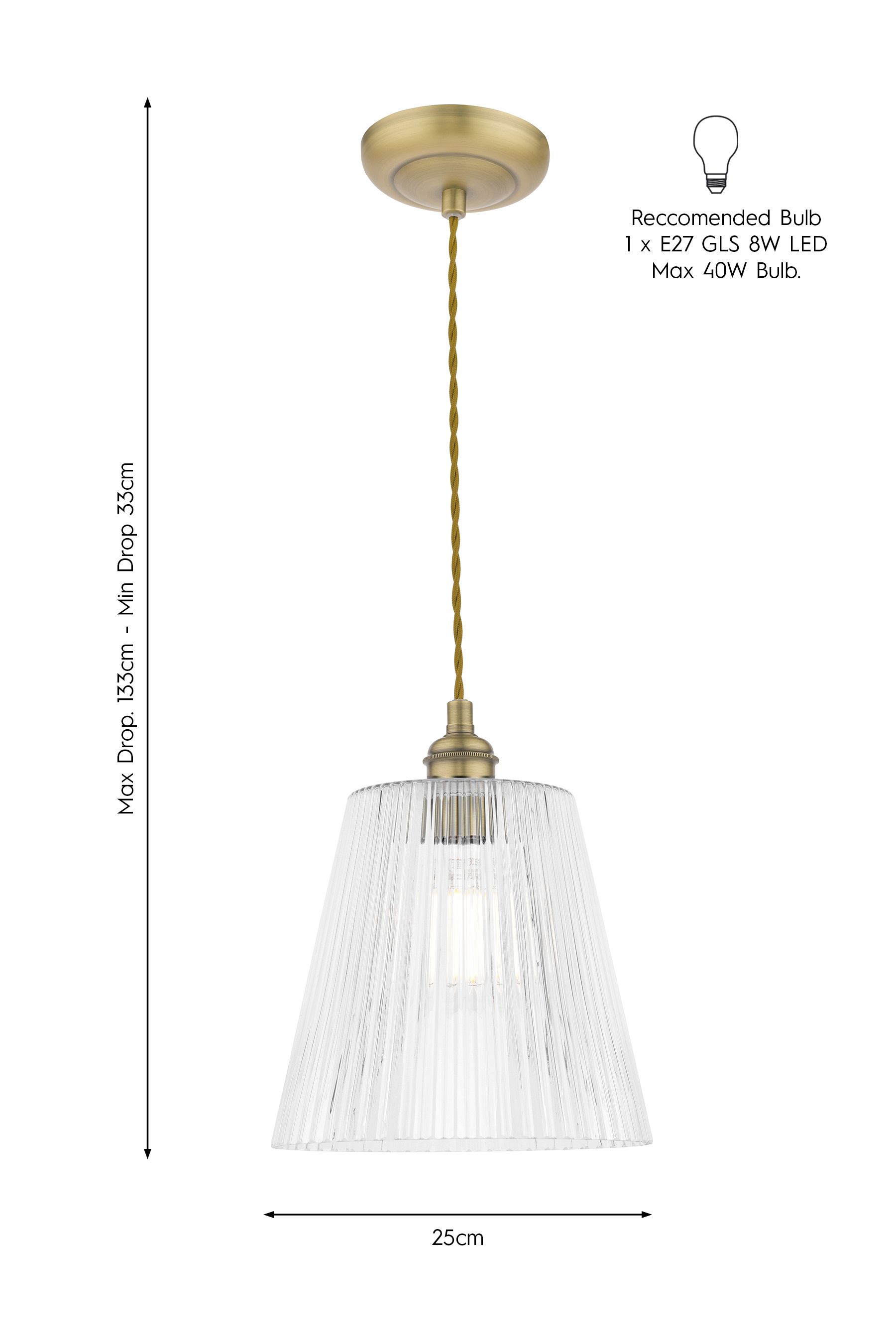 Buy Laura Ashley Brass Callaghan Grand Ceiling Light Pendant from the ...
