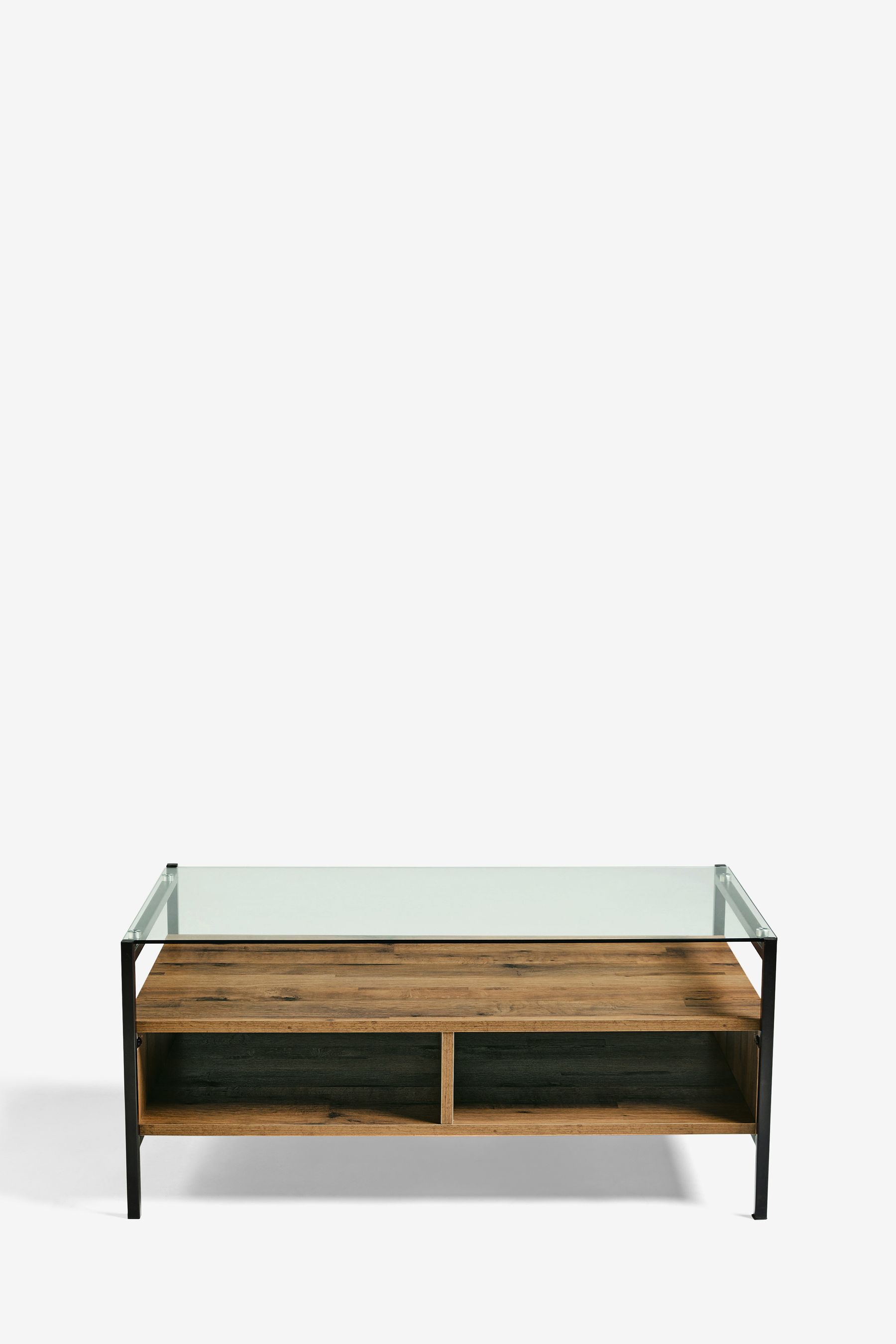 Buy Dark Bronx Oak Effect Glass Coffee Table from the Next UK online shop