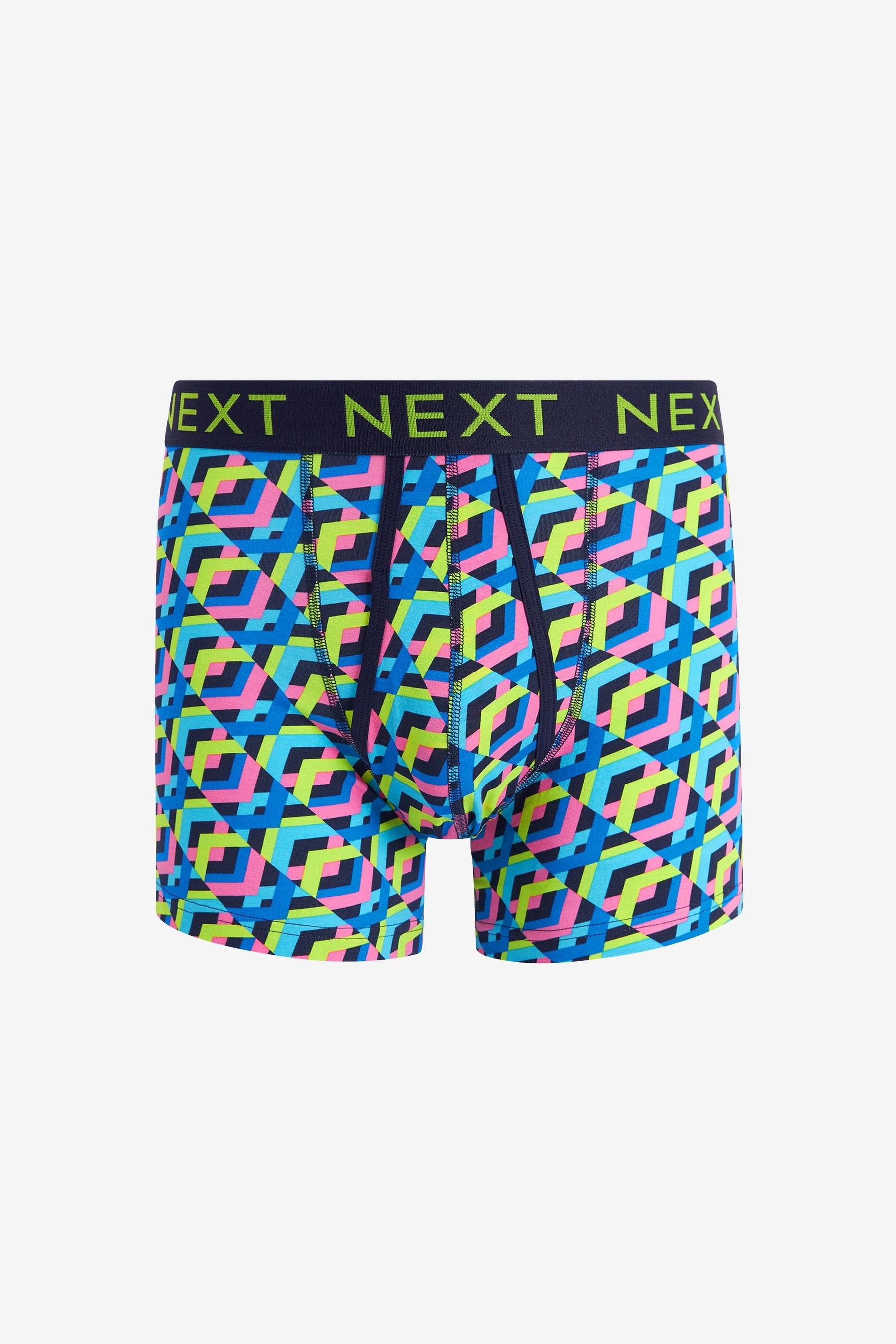 Buy Diagonal Geo 4 pack A-Front Boxers from the Next UK online shop