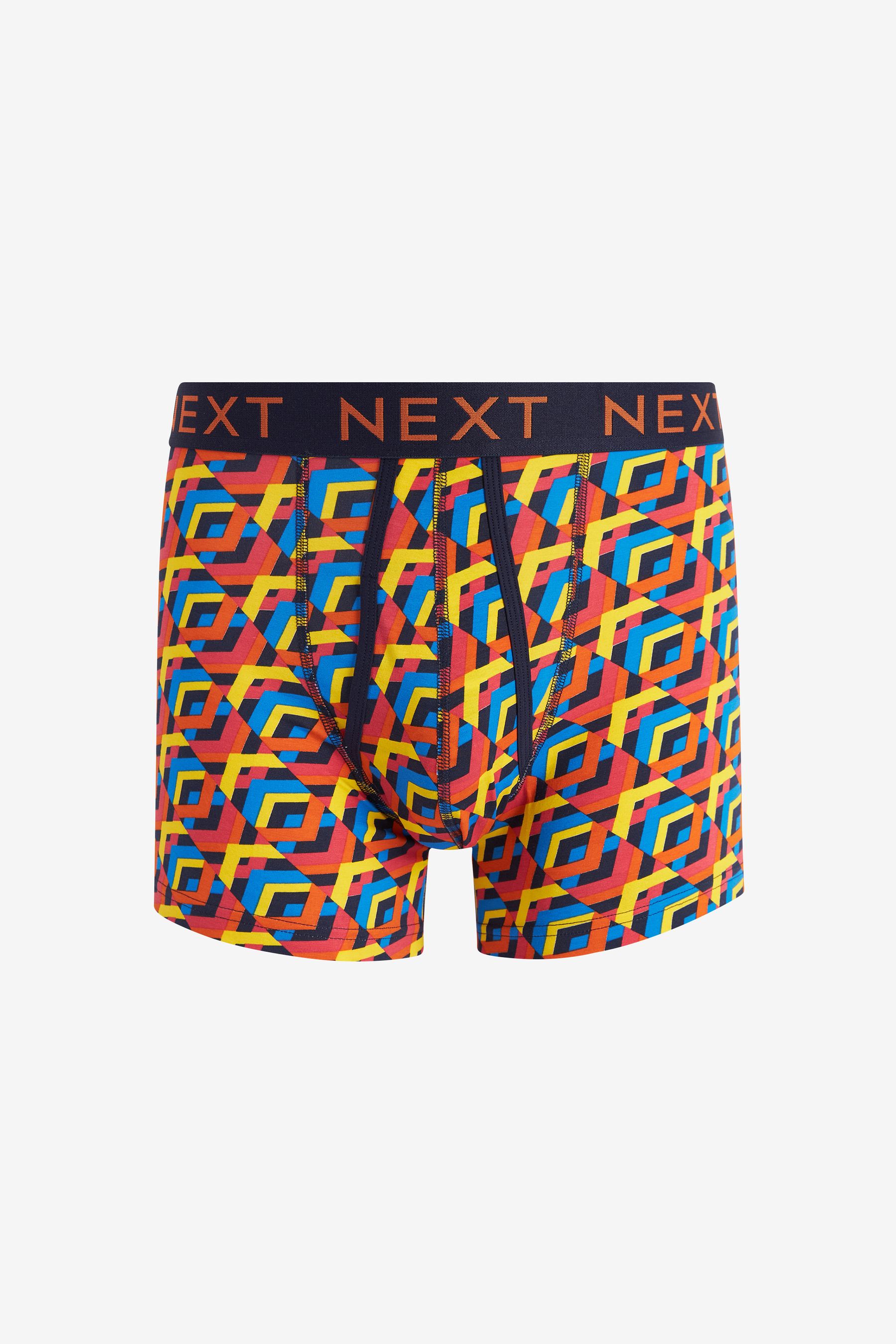 Buy Diagonal Geo 4 pack A-Front Boxers from the Next UK online shop