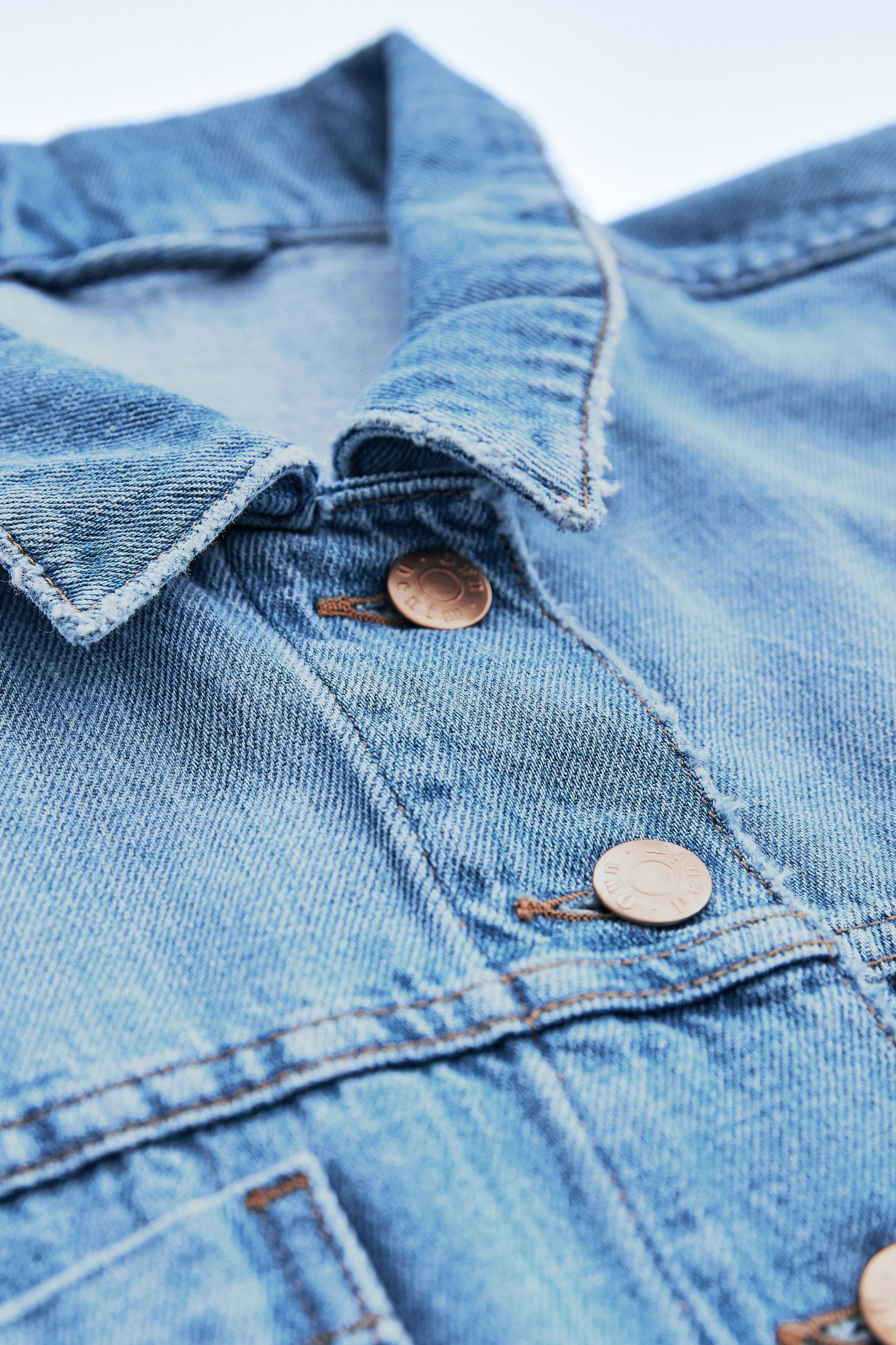 Buy Mid Blue Own. Crop Western Denim Jacket from Next Ireland