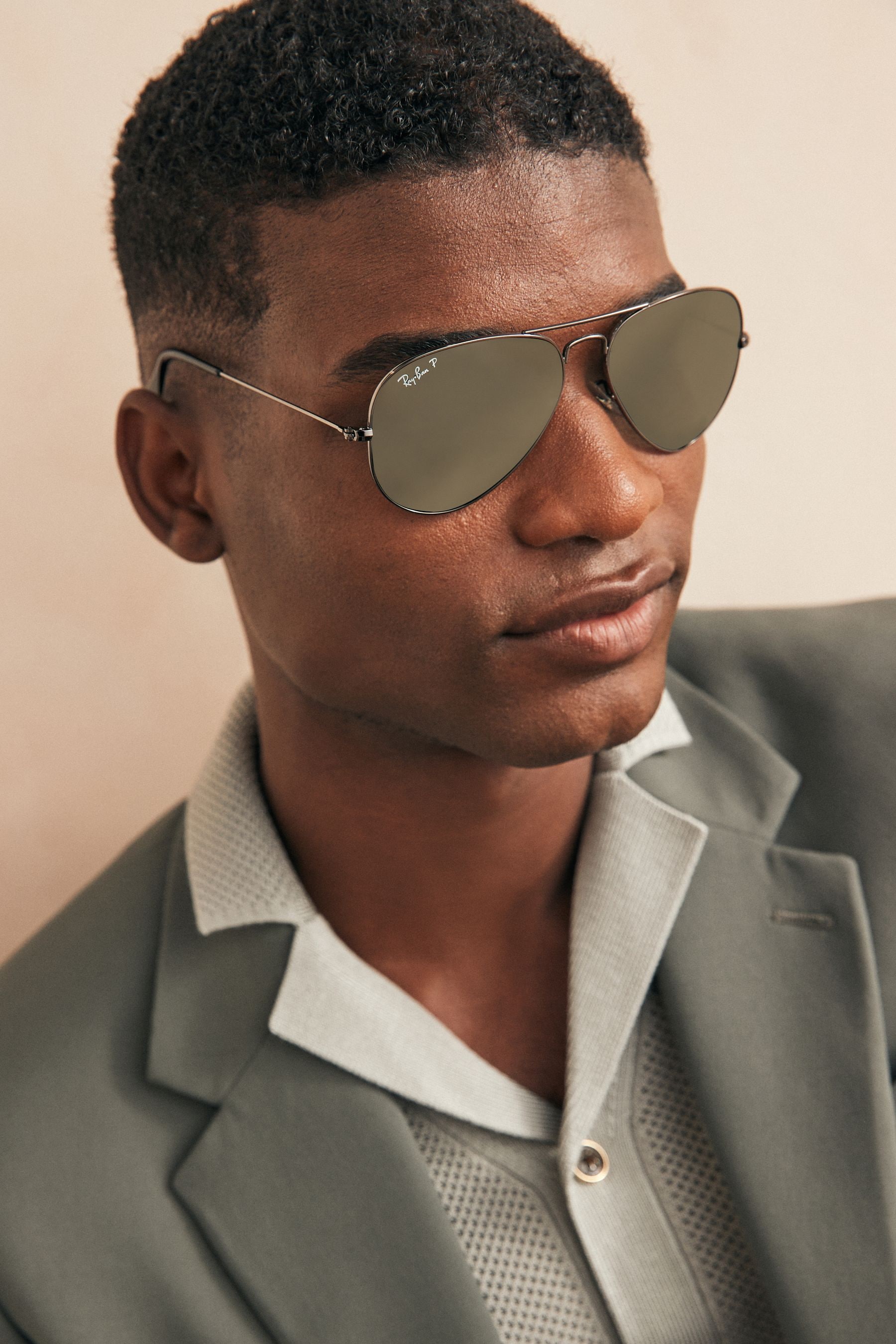 Buy Ray-Ban Large Aviator Polarised Lens Sunglasses from the Next UK ...