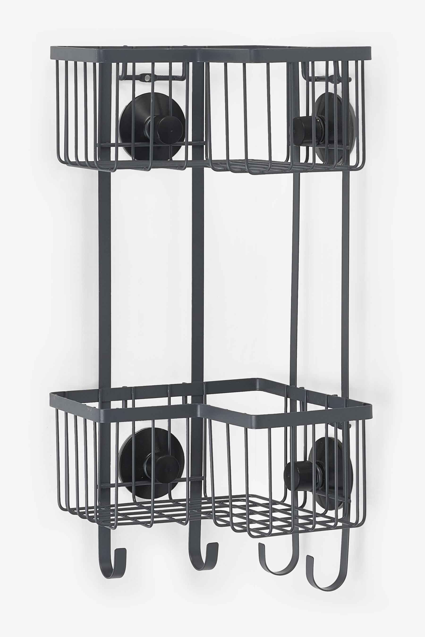 Buy Charcoal Grey Bronx Wire Corner Double Shower Caddy from the Next ...