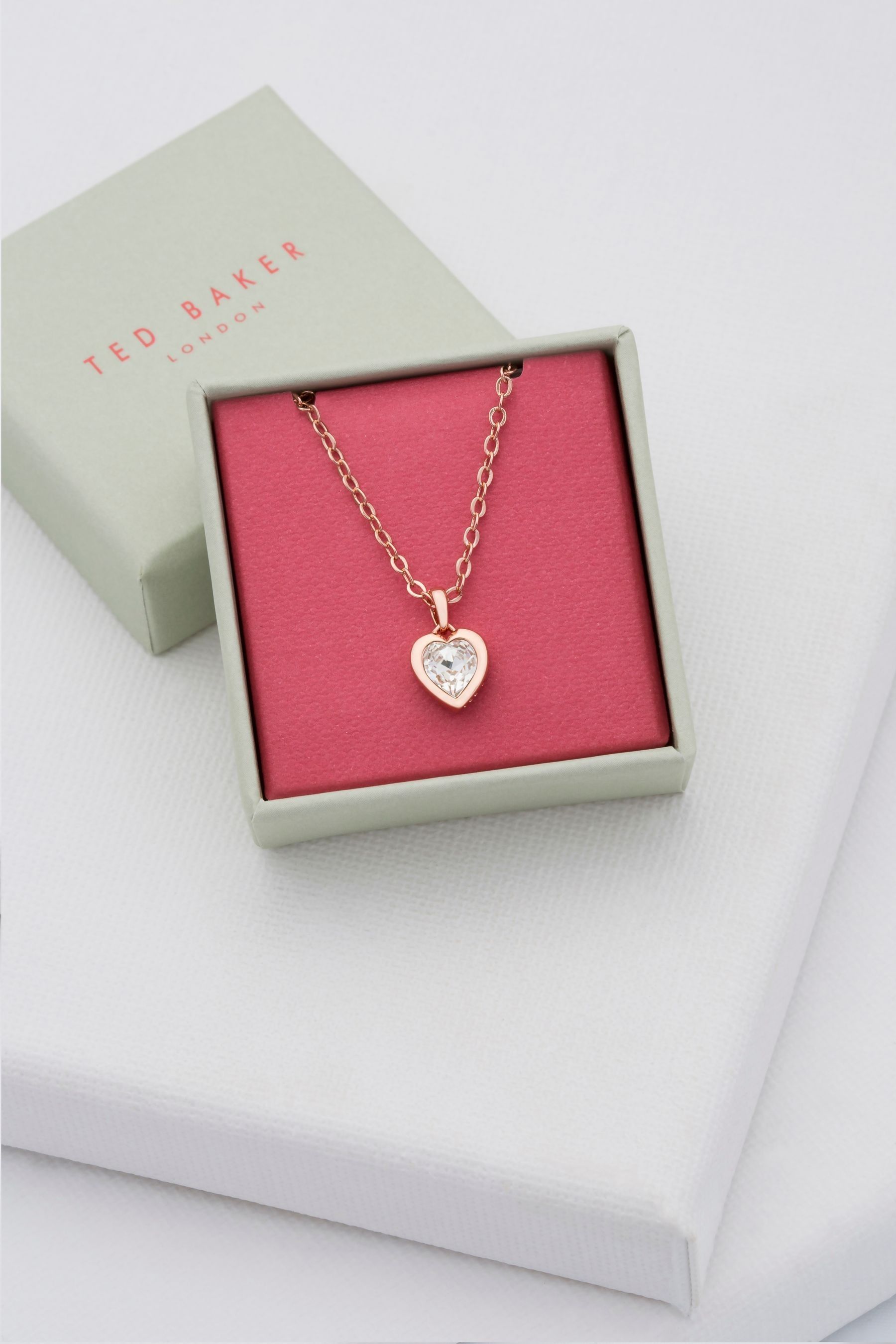 Buy HANNELA: Crystal Heart Pendant Necklace For Women from the Next UK ...