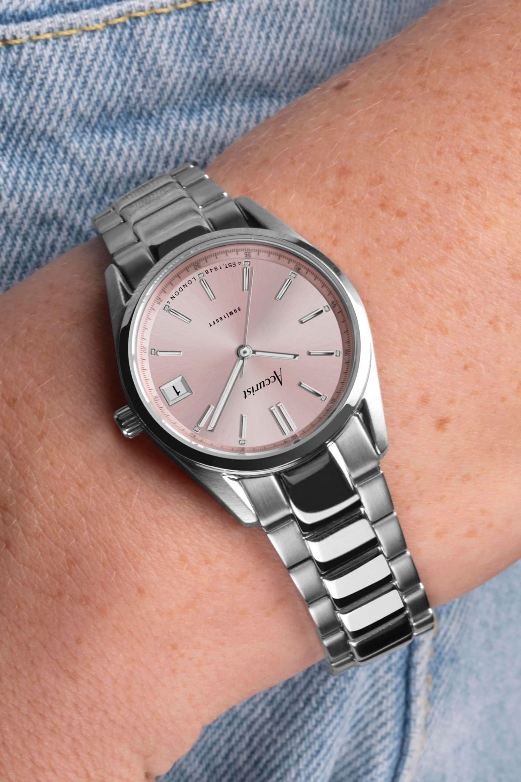 Buy Accurist Womens Silver Tone Everyday Stainless Steel Bracelet ...