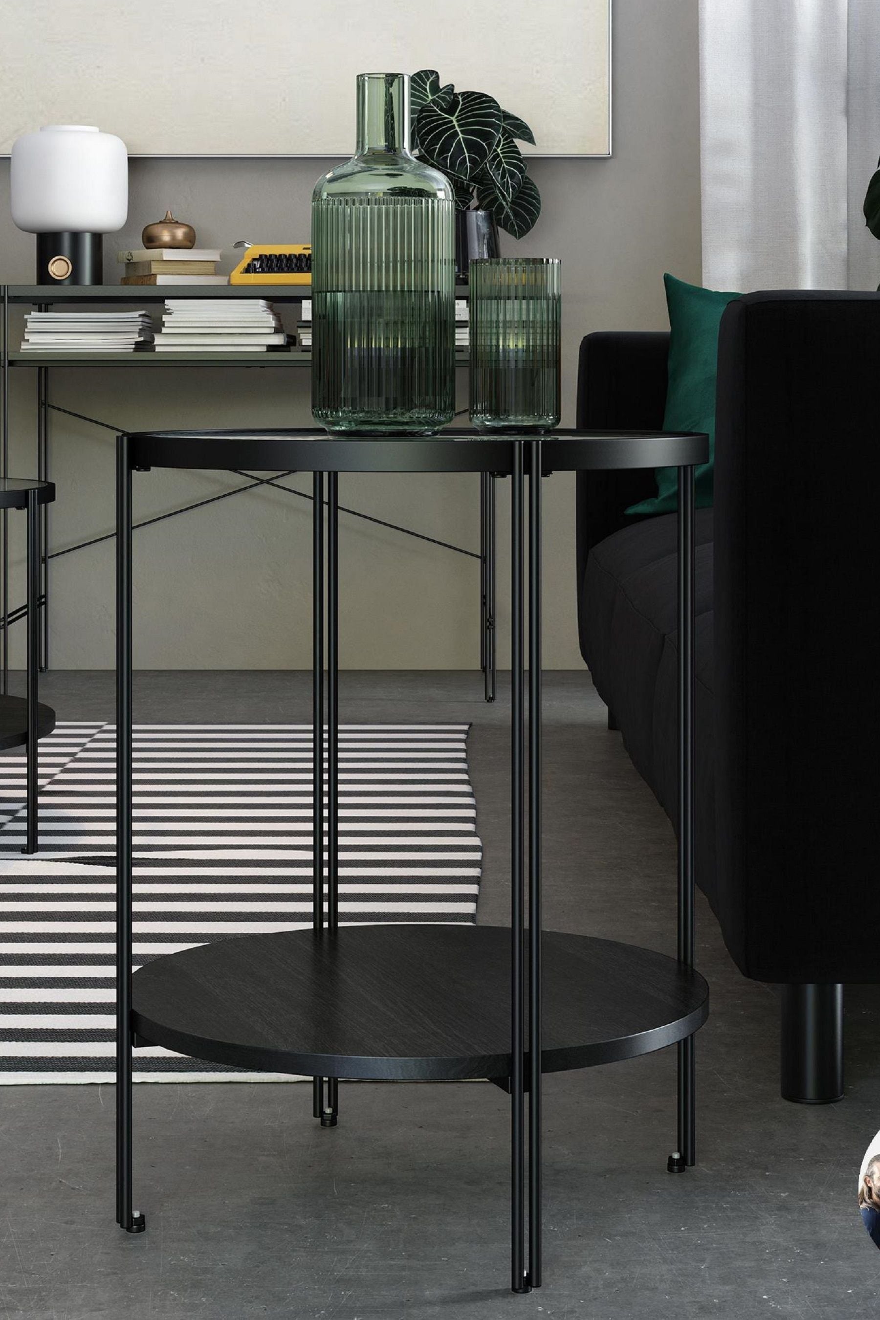 Buy Dorel Home Black Oak Europe Wainwright Round End Table from the ...