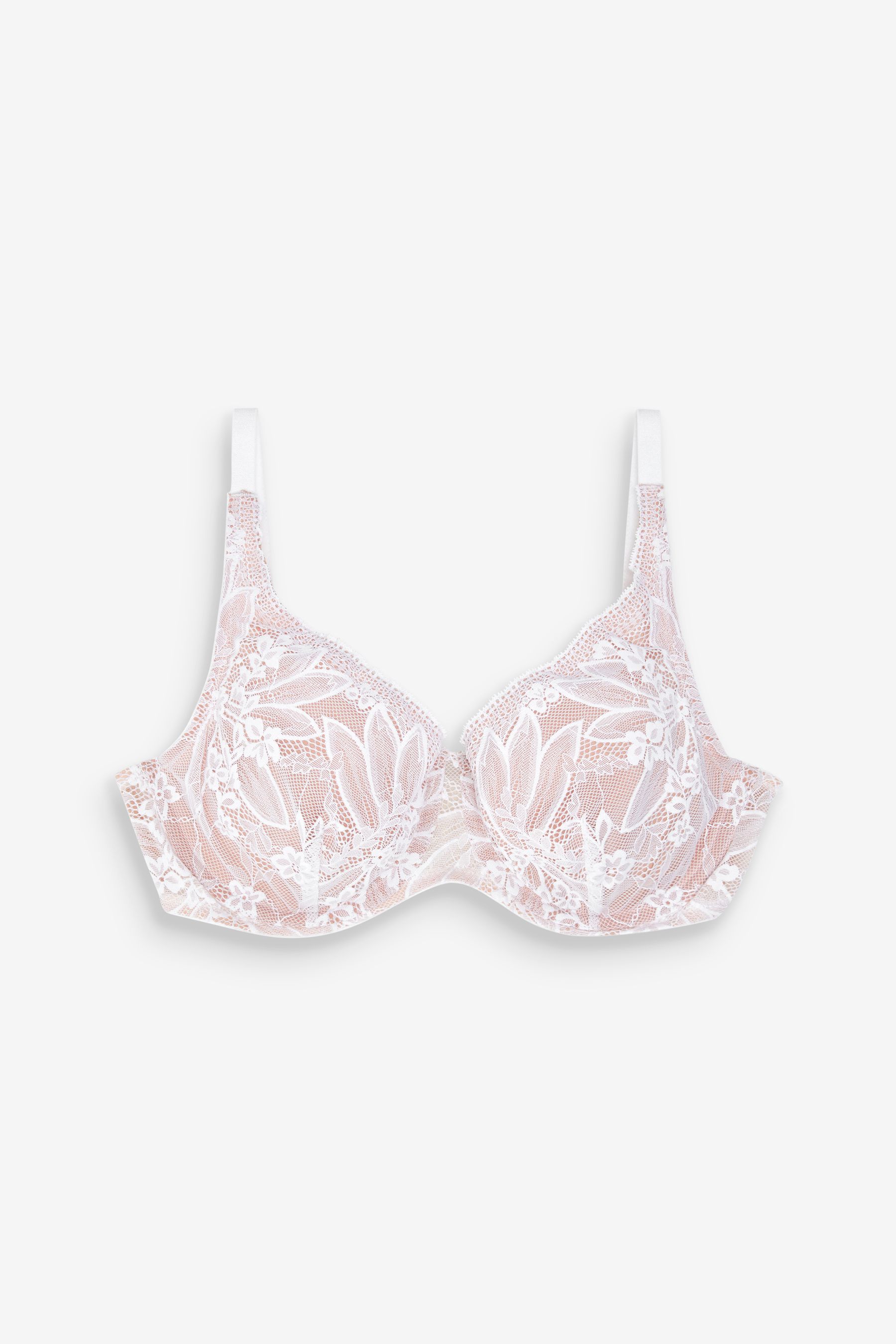 Buy Black/White DD+ Non Pad Full Cup Lace Detail Bras 2 Pack from the ...