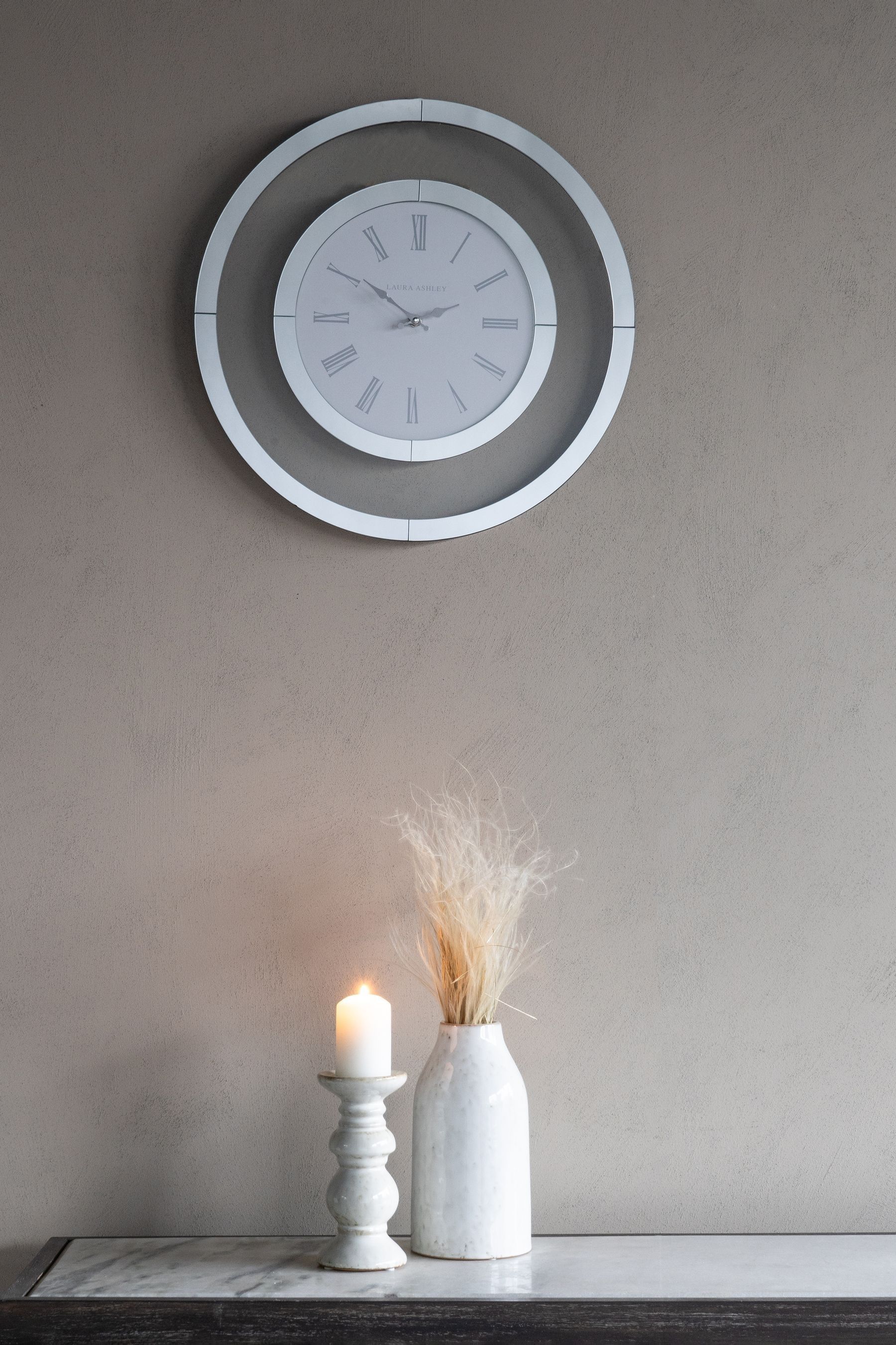 Buy Laura Ashley Clear Lexham Mirror Wall Clock from the Next UK online ...