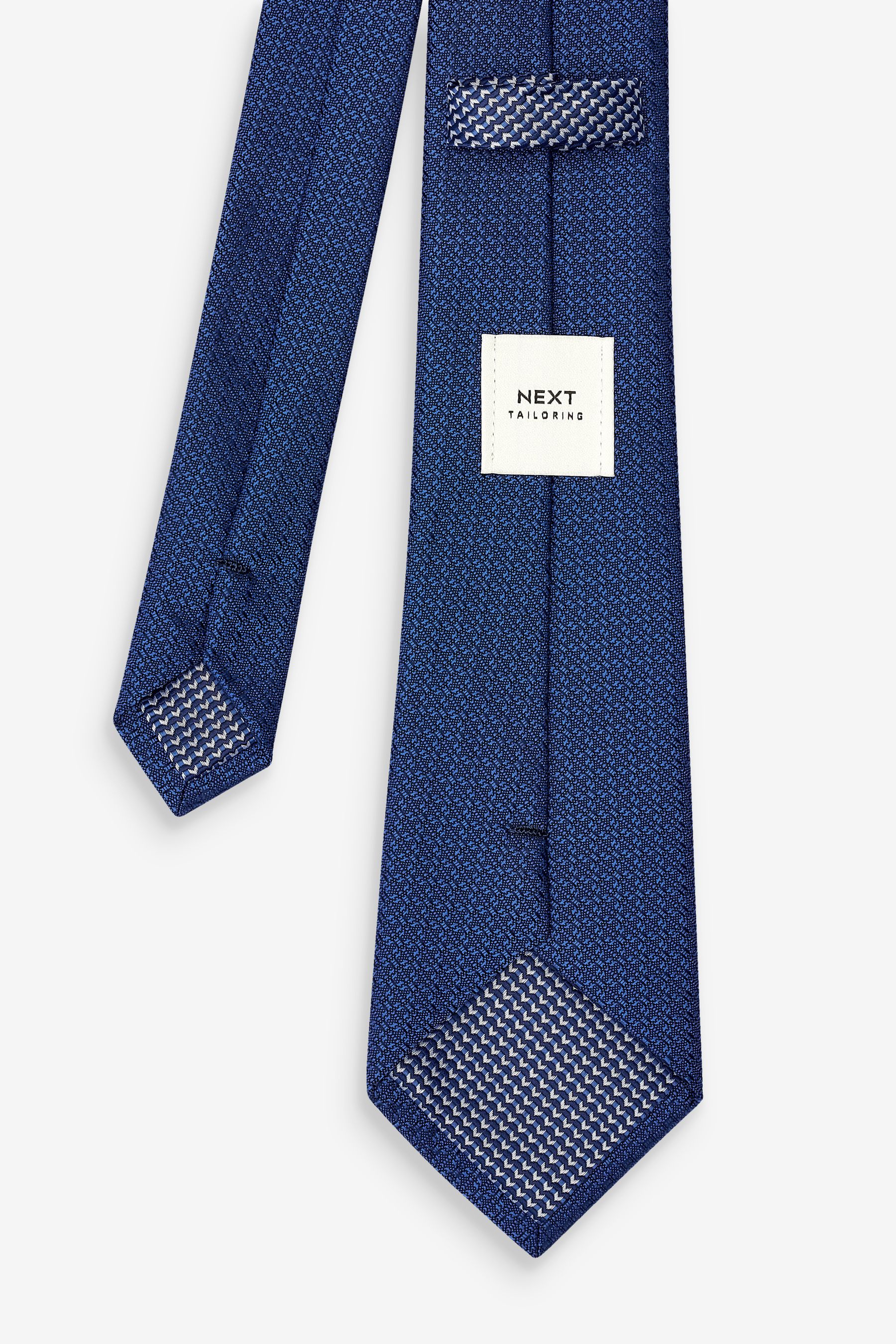 Buy Blue Textured Tie With Tie Clips 2 Pack from Next United Arab Emirates