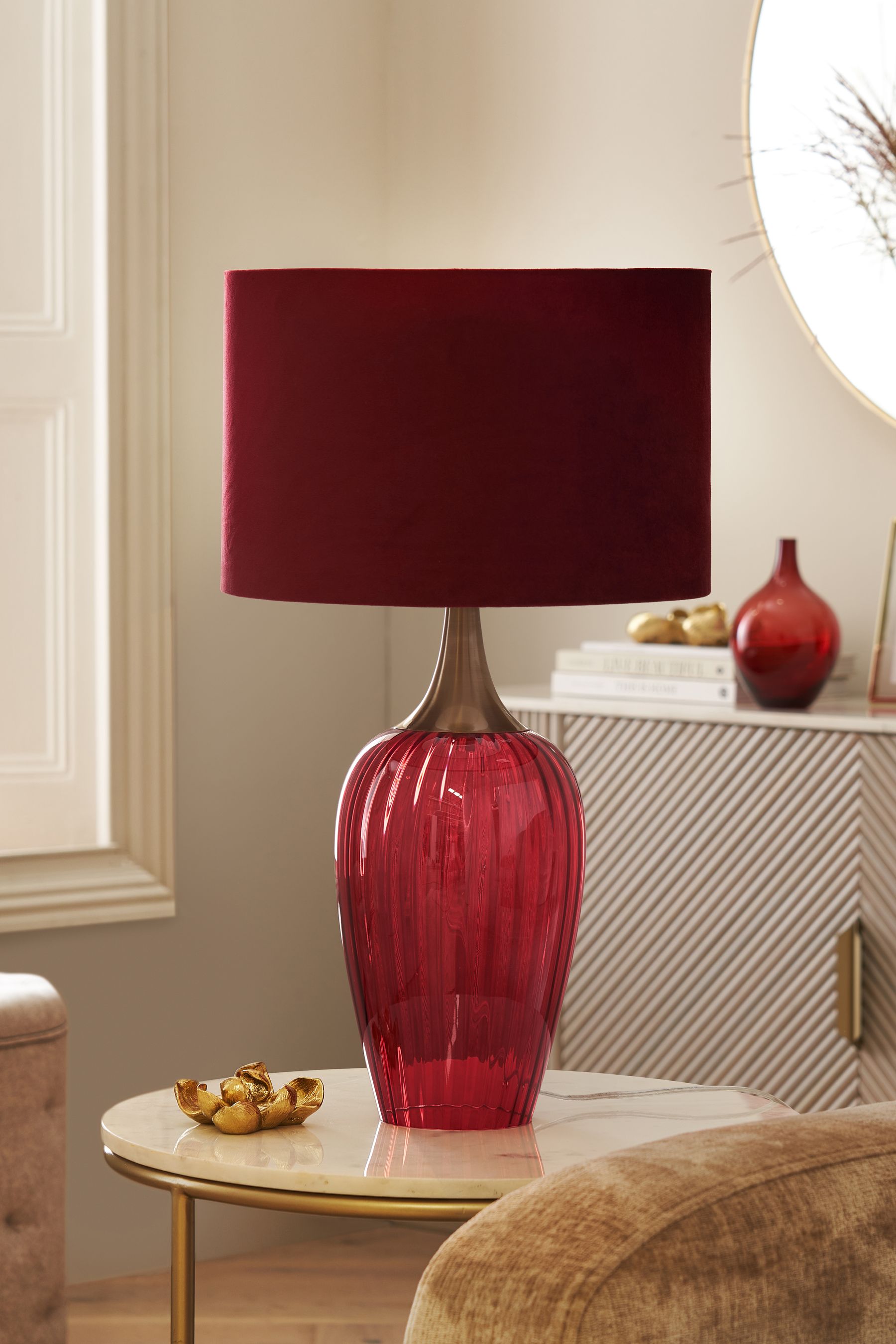 Buy Cranberry Red Hampton Table Lamp from the Next UK online shop