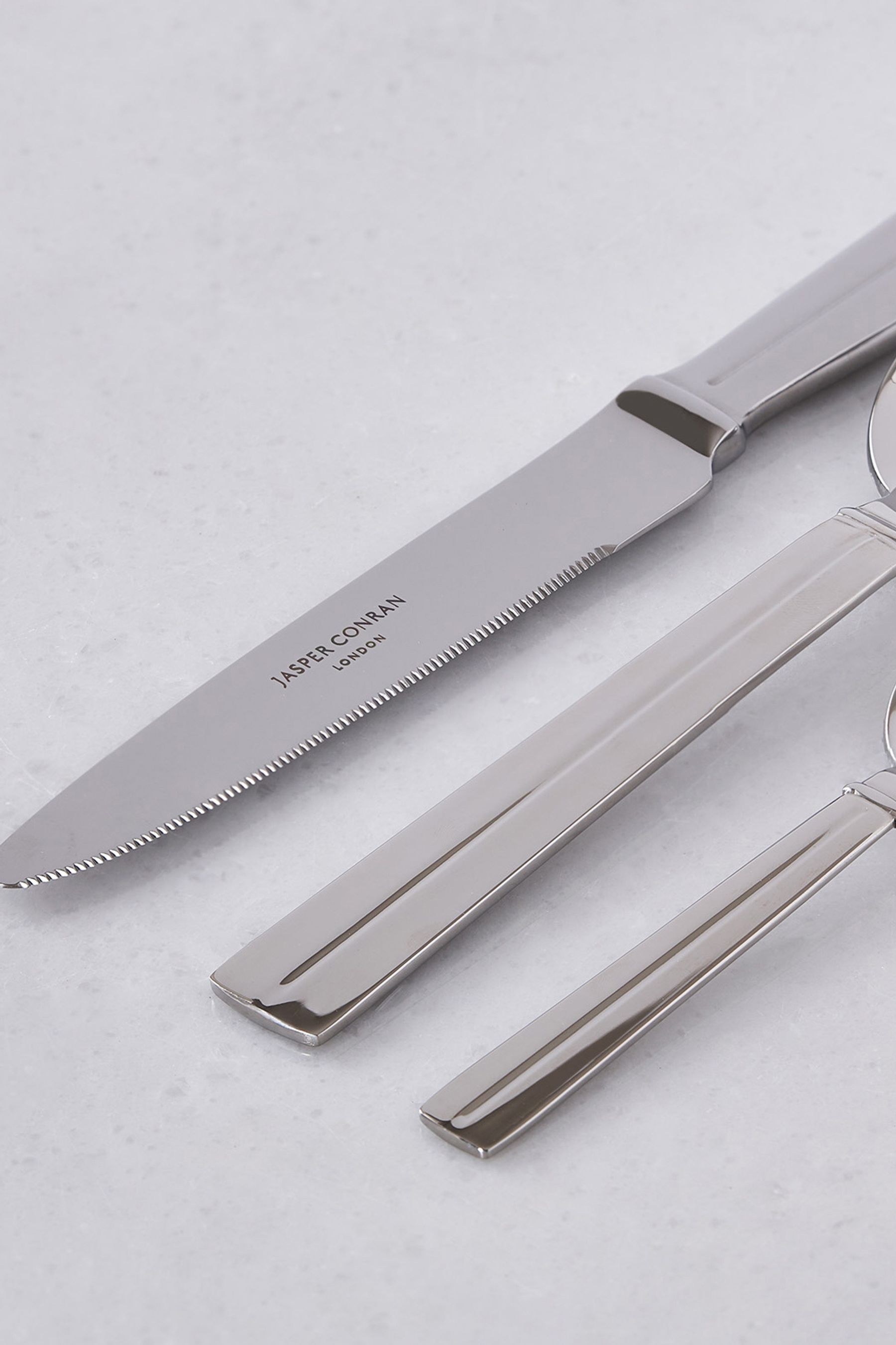 Buy Jasper Conran London 16 Piece Silver (Metal) Fluted Cutlery Set ...