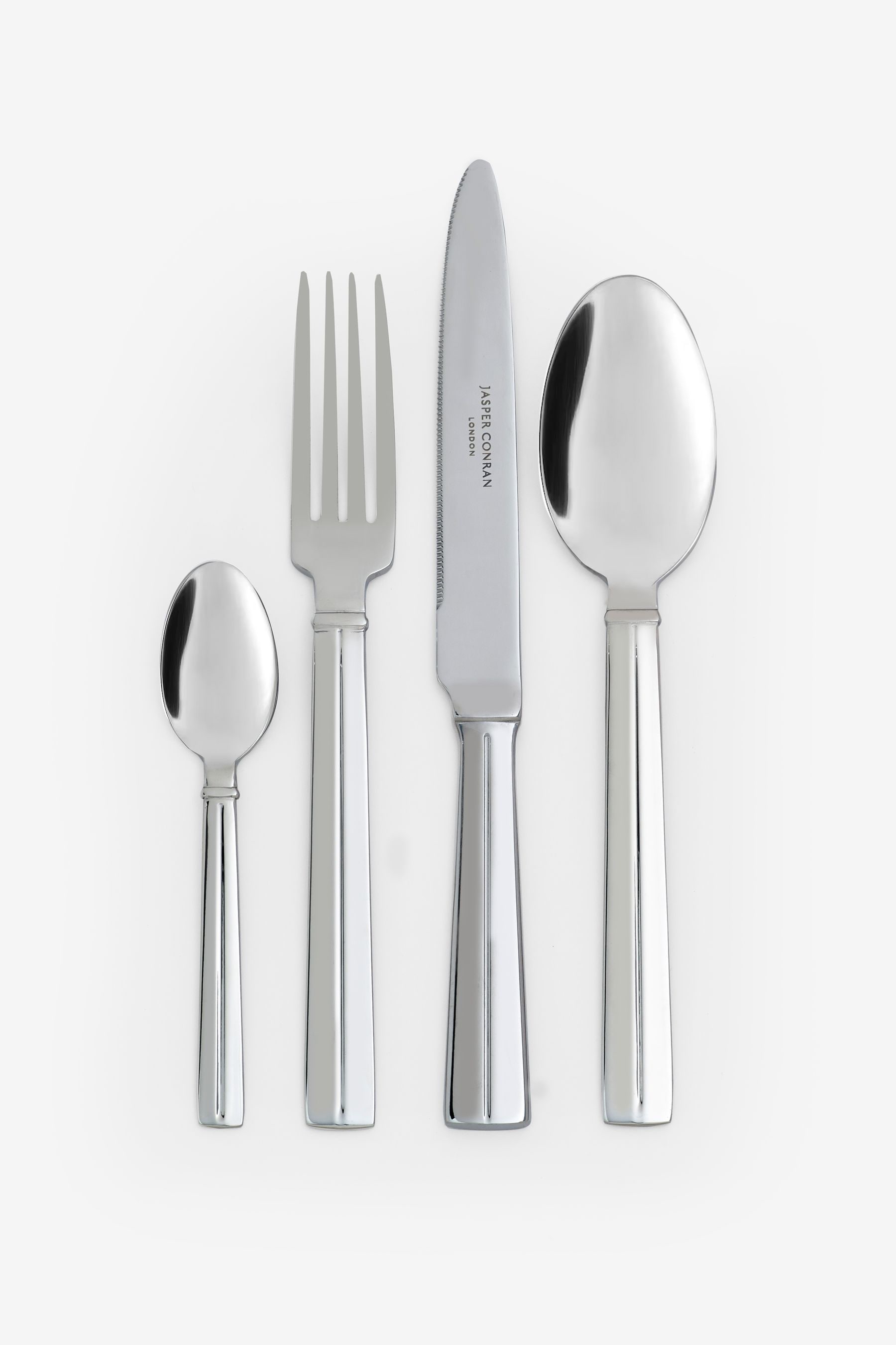 Buy Jasper Conran London 16 Piece Silver (Metal) Fluted Cutlery Set ...