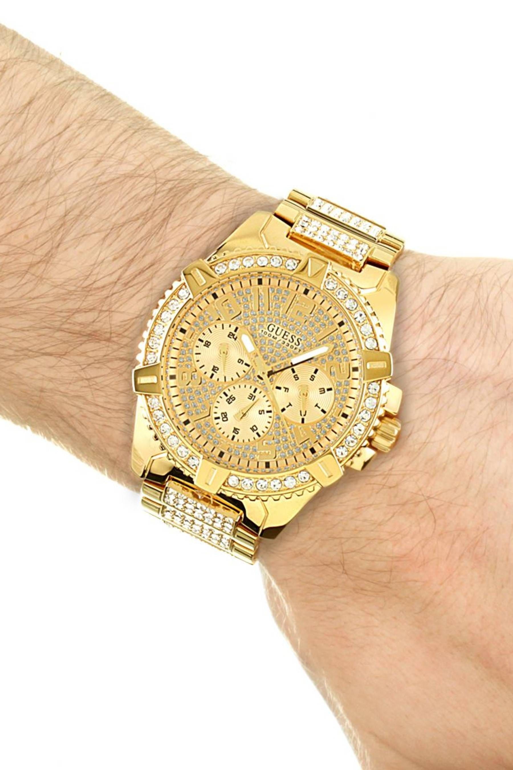 Buy Guess Gents Gold Frontier Watch from the Next UK online shop