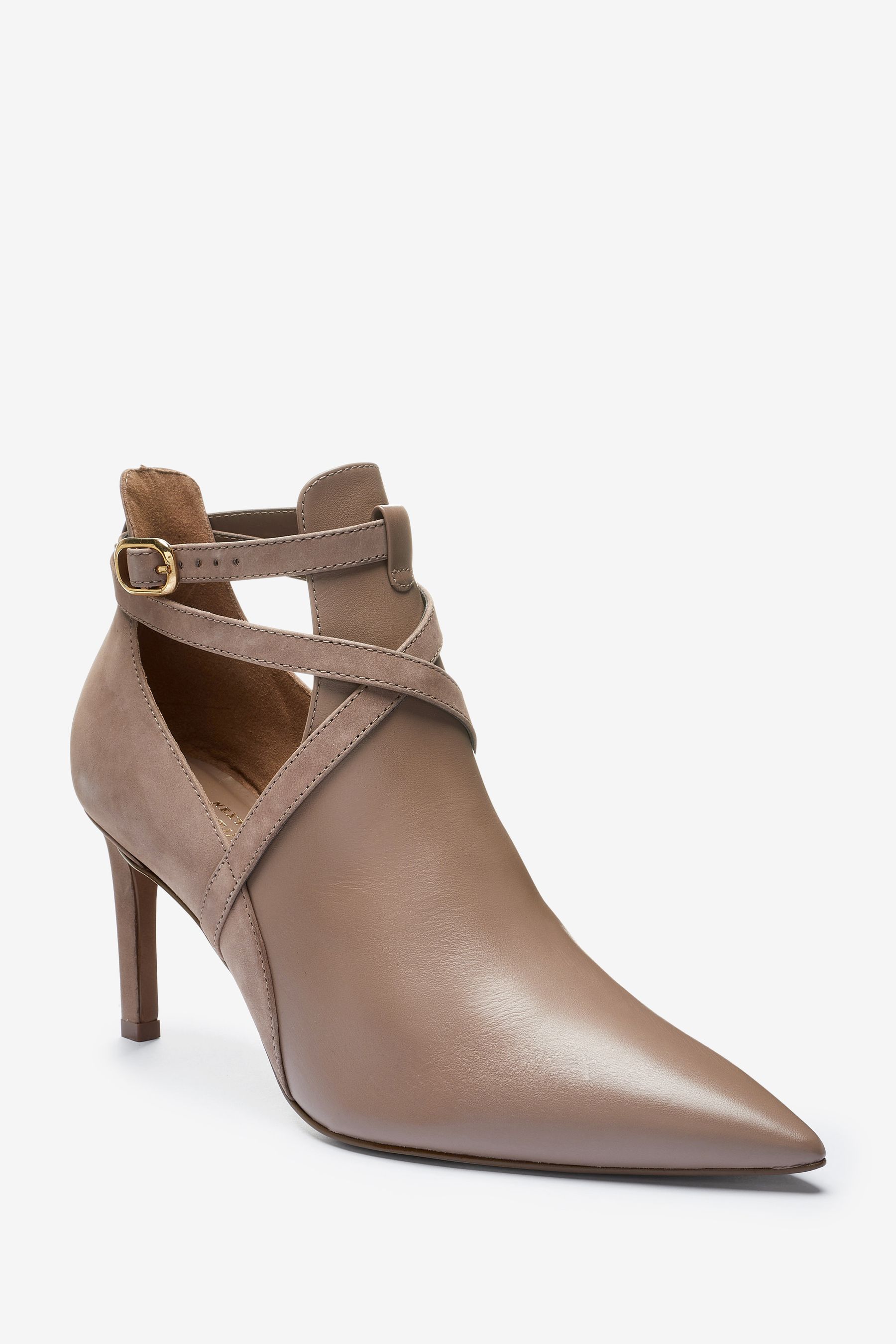 Buy Taupe Beige Signature Leather Forever Comfort® Strap Detail Point ...