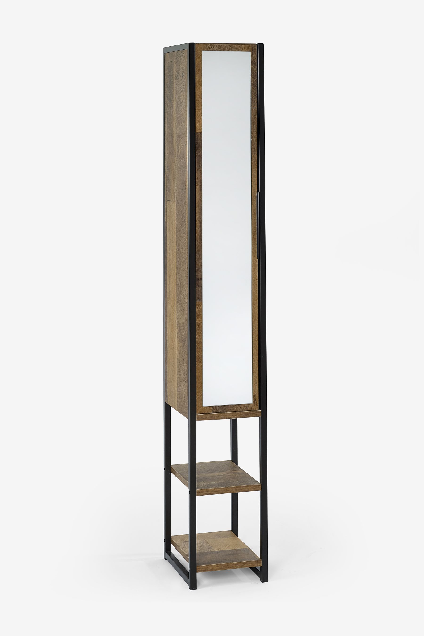 Buy Natural Bronx Tall Boy Shelf Mirrored Storage Unit from Next Ireland