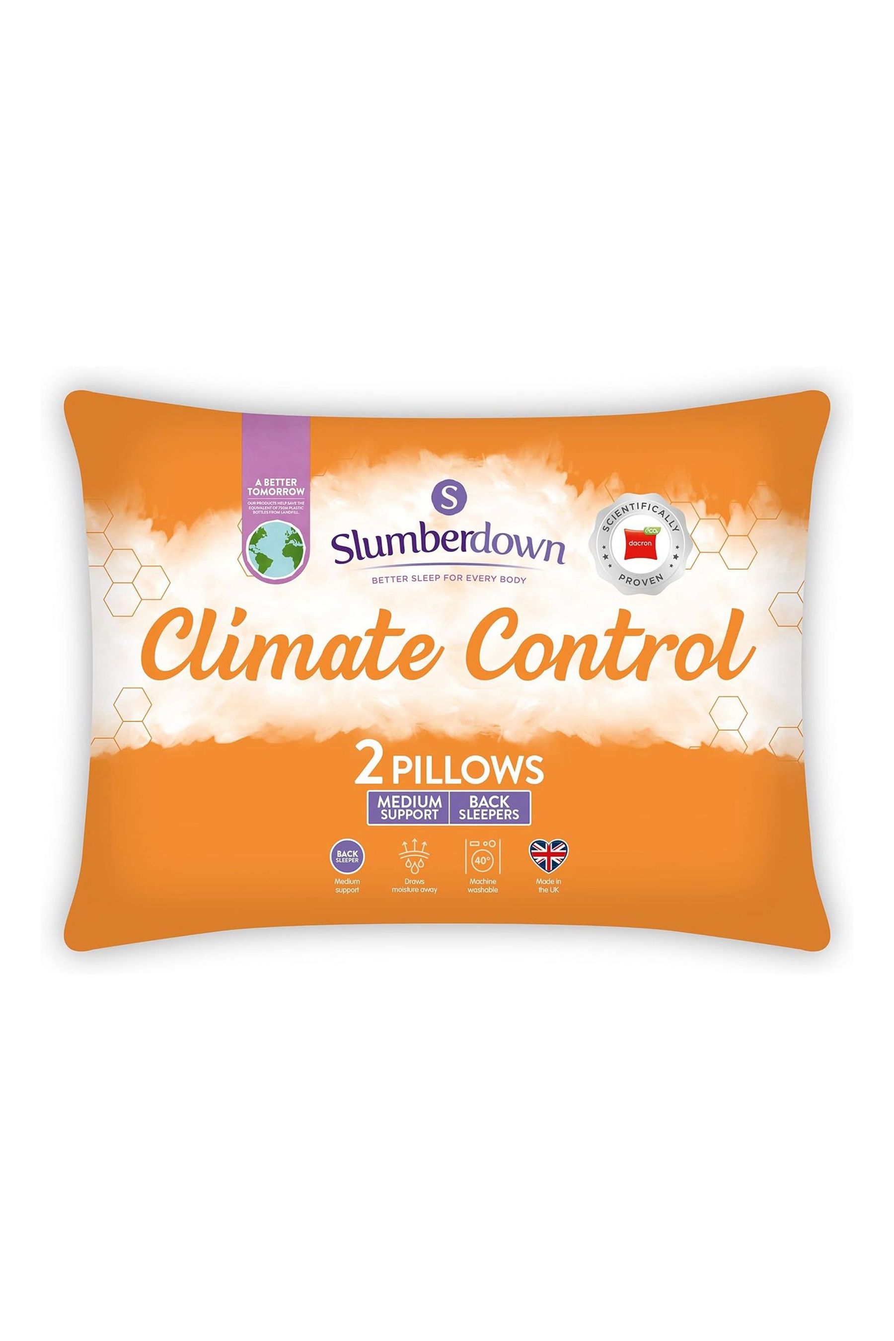 Buy Slumberdown Slumberdown Climate Control Pillow, Medium Support, 2 ...