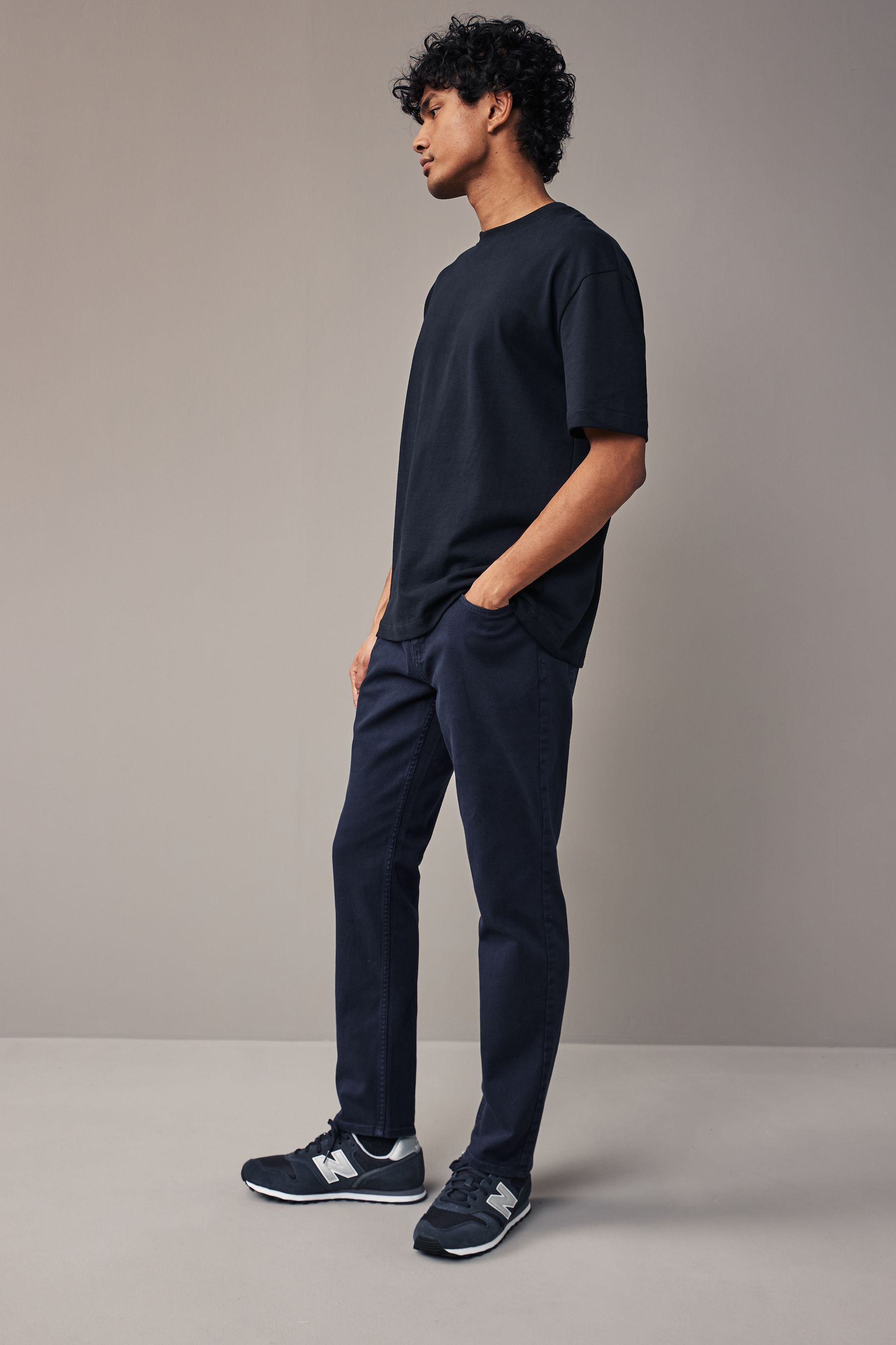 Buy Blue Navy Slim Fit Coloured Stretch Jeans from the Next UK online shop