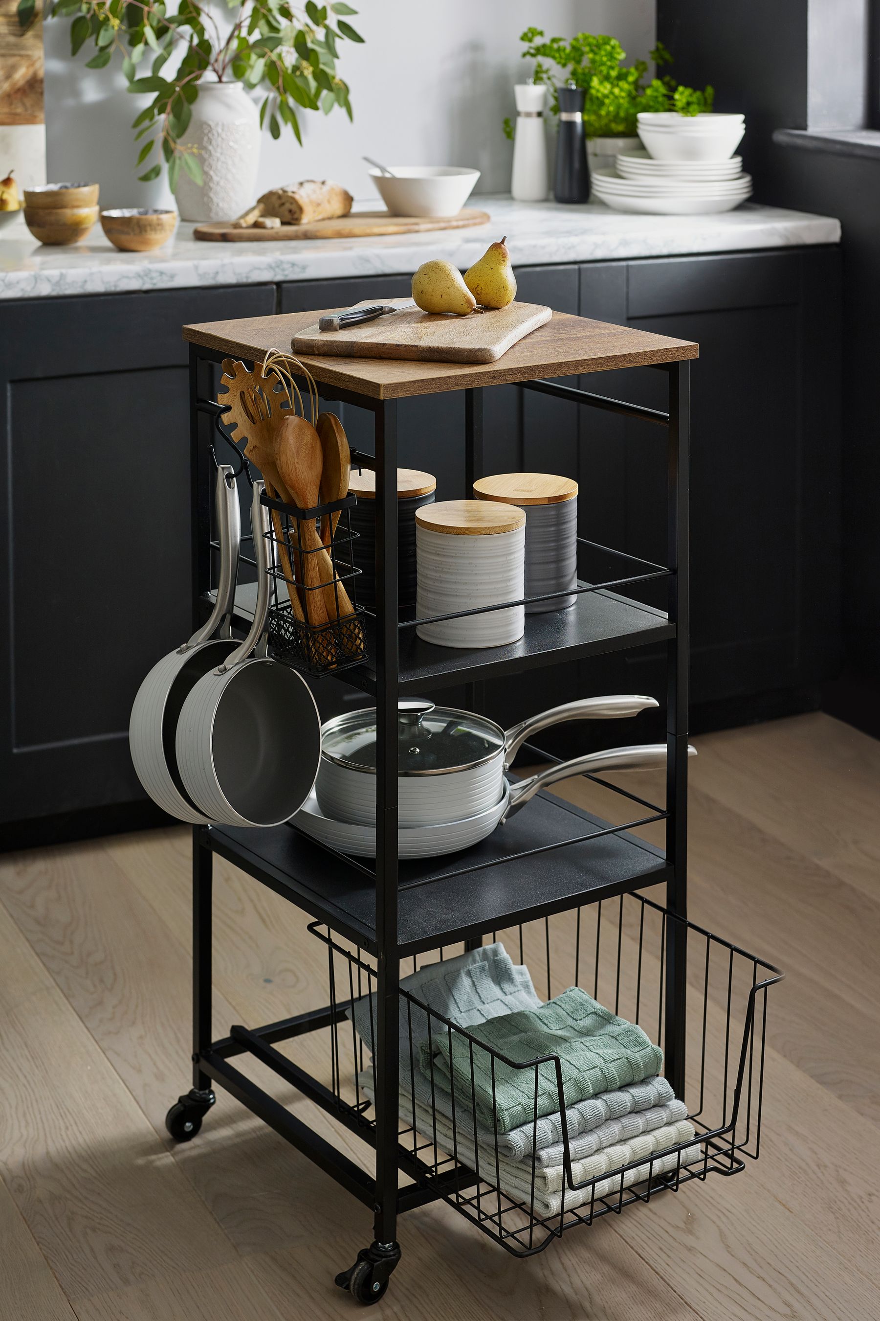 Buy Black Bronx Kitchen Storage Trolley from the Next UK online shop