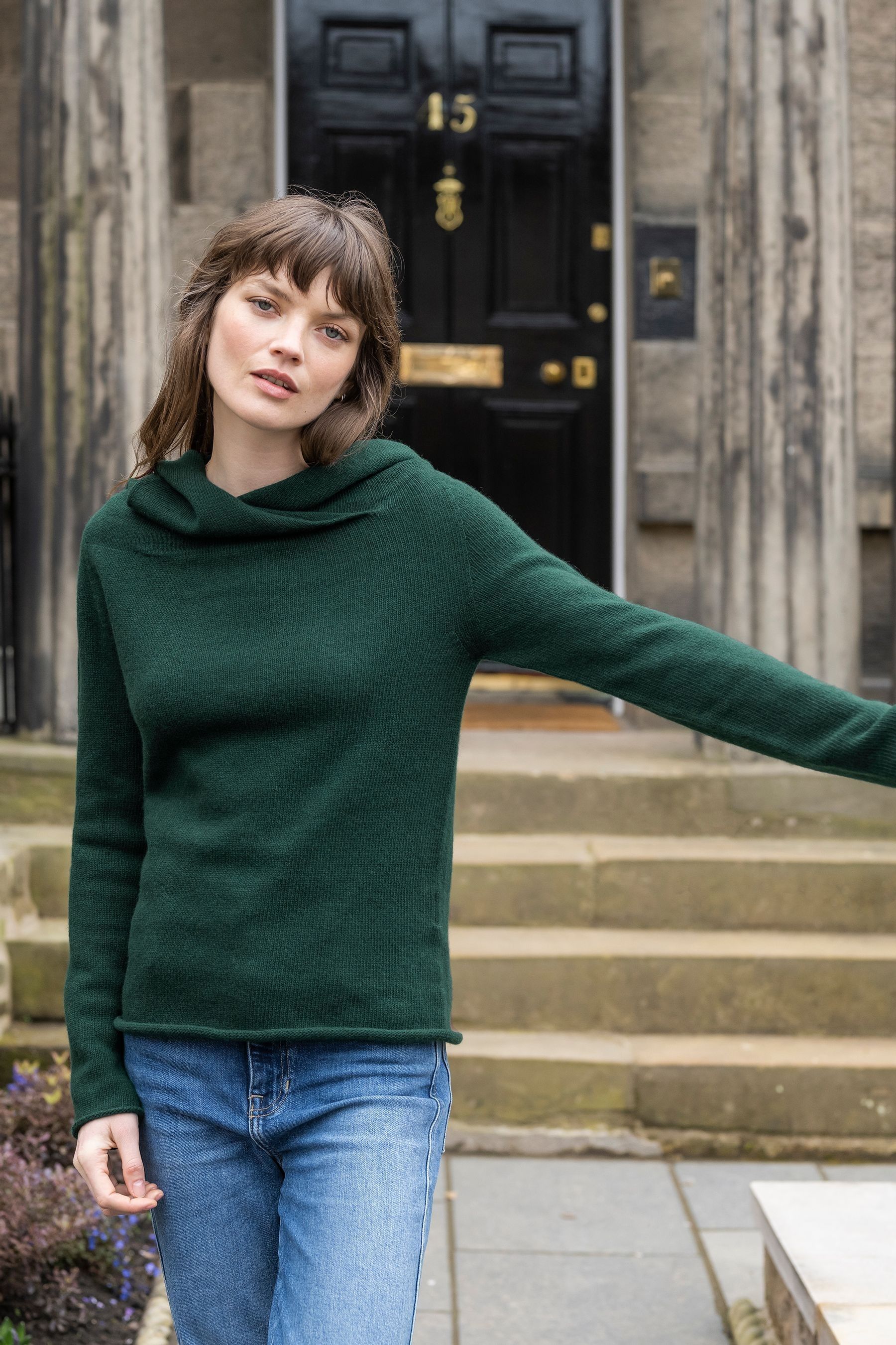 Buy Celtic & Co. Green Collared Slouch Jumper from the Next UK online shop