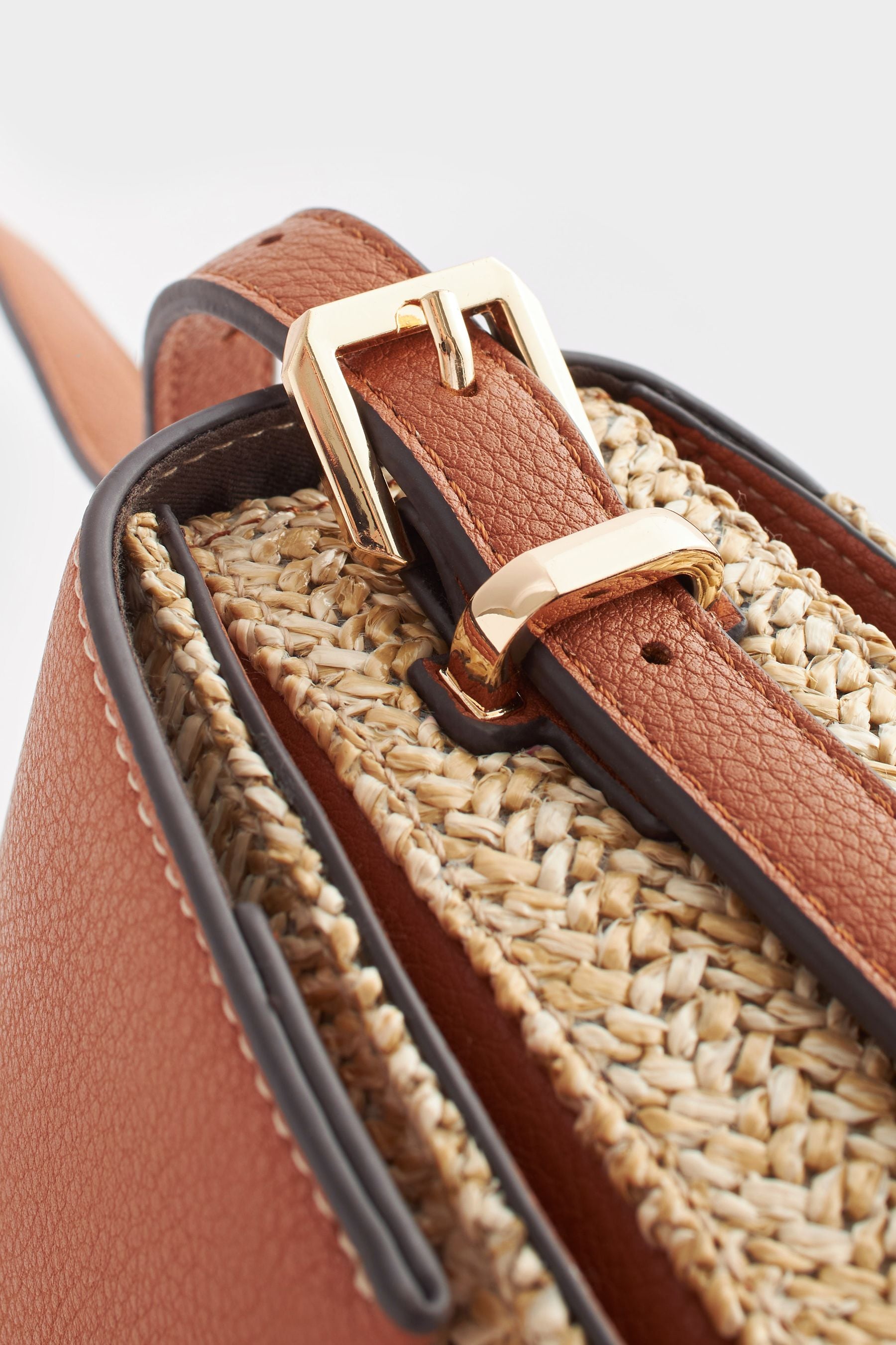 Buy Tan Brown Raffia Cross-Body Bag from the Next UK online shop
