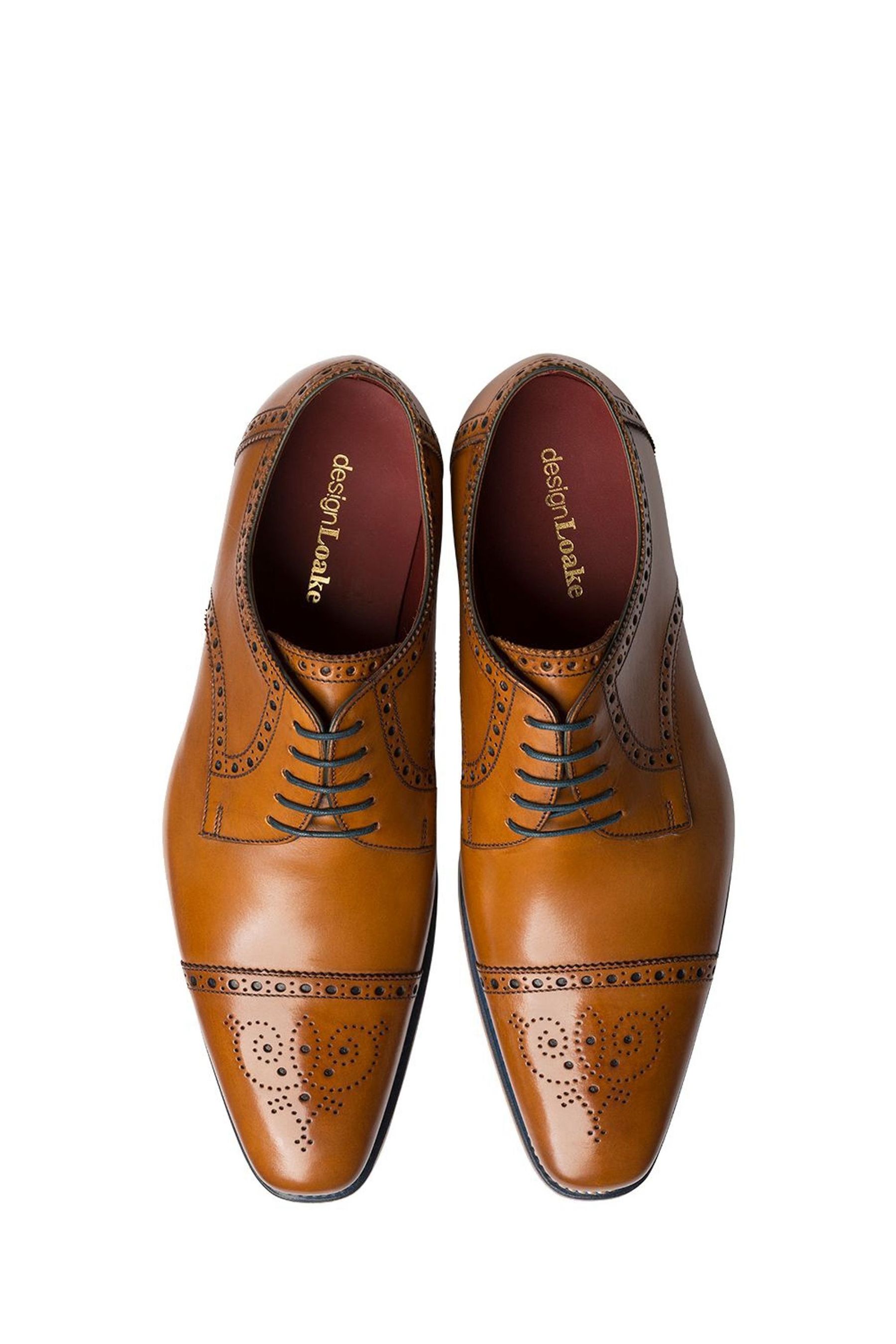 Buy Loake Foley Calf Leather Semi Brogue Shoes from the Next UK online shop