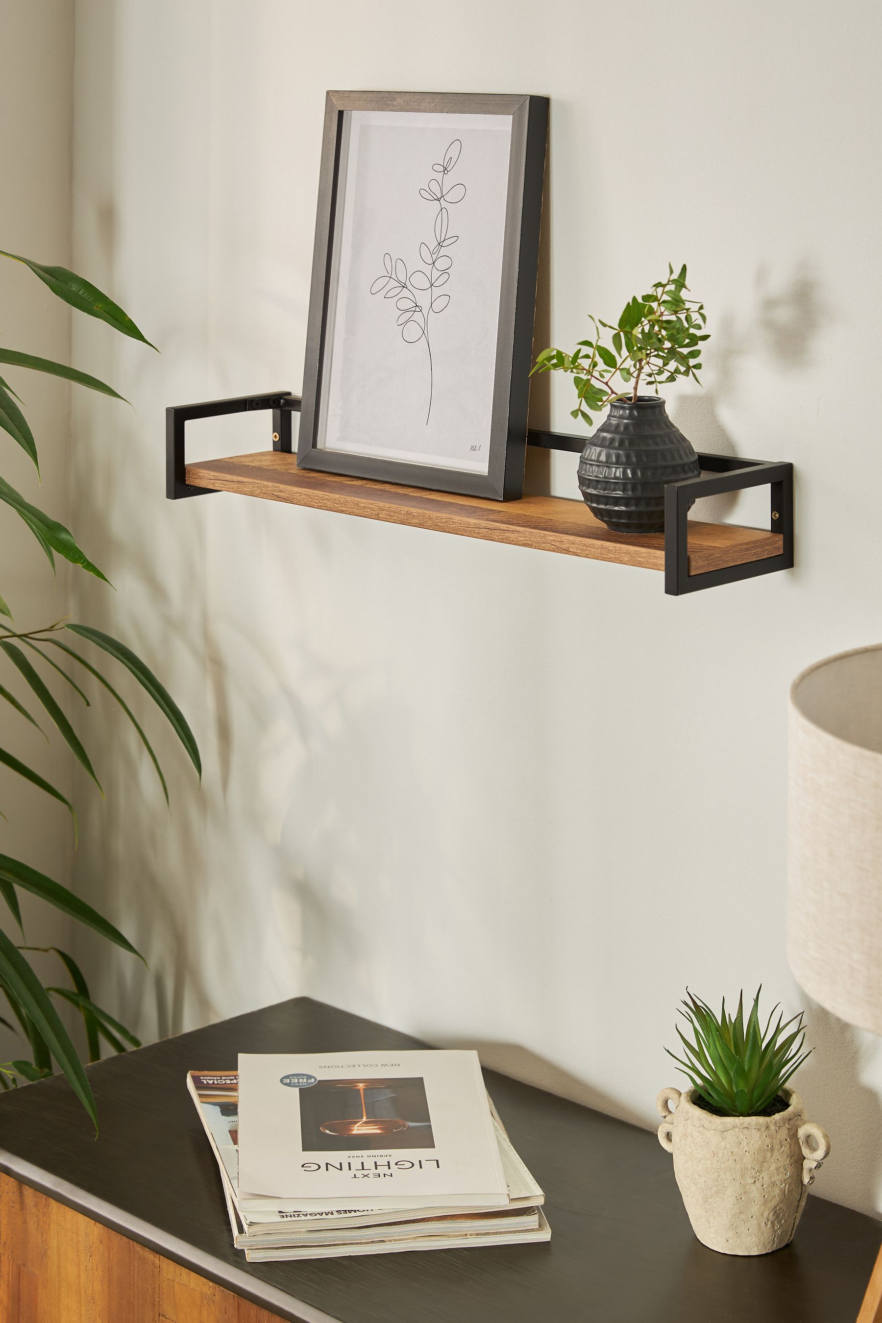 Buy Dark Bronx Slim Wall Shelf from Next Germany