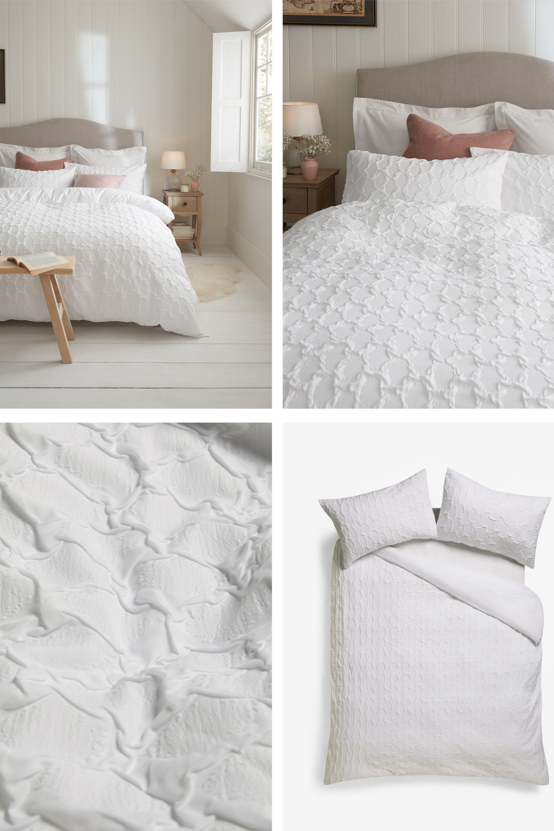 Buy Textured Embossed Square Duvet Cover and Pillowcase Set from Next ...
