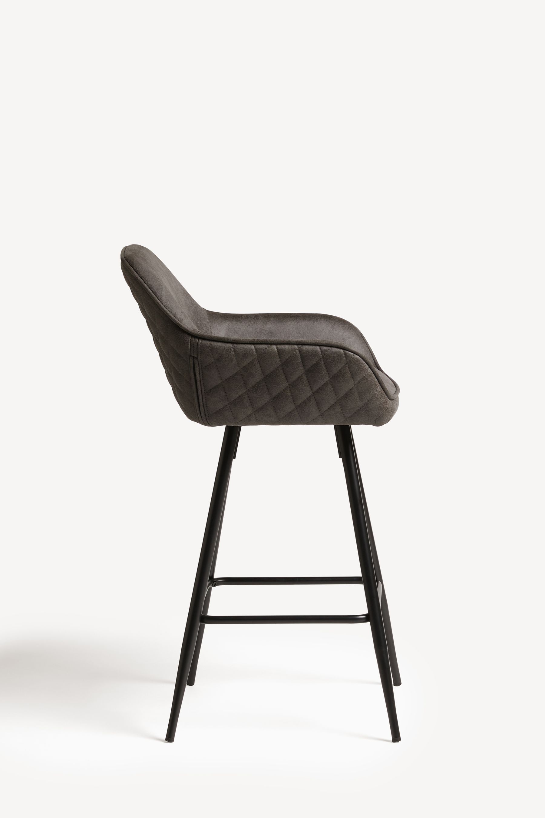 Buy Monza Faux Leather Dark Grey Hamilton Kitchen Bar Stool from the ...