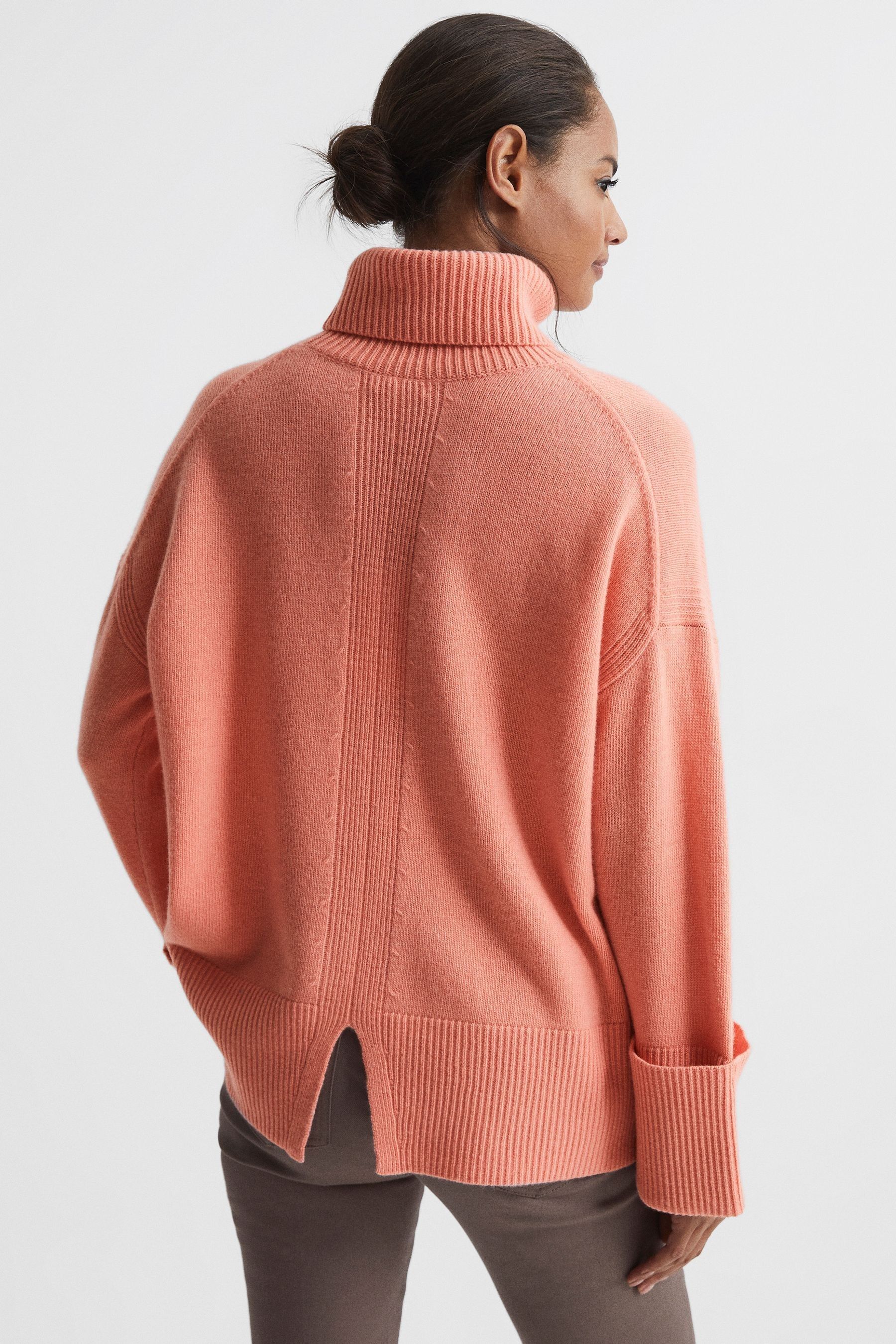 Buy Reiss Pink Sarah Wool-Cashmere Roll Neck Jumper from the Next UK ...