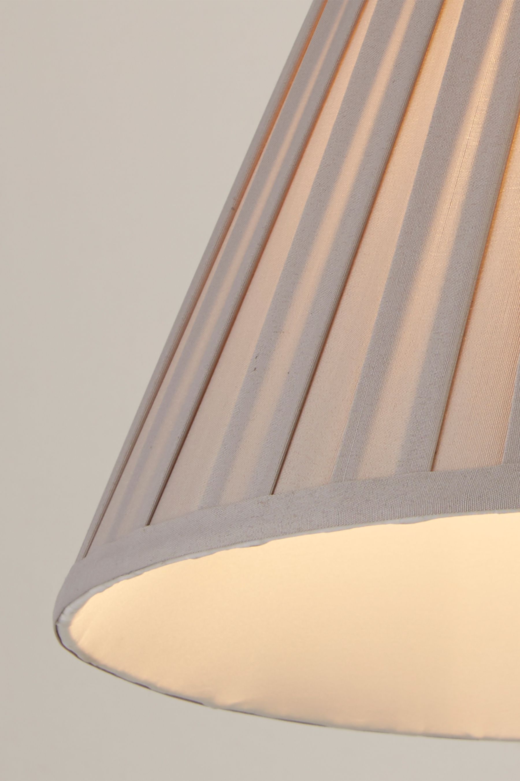 Buy Searchlight Grey Belle Pleated Lamp Shade from the Next UK online shop