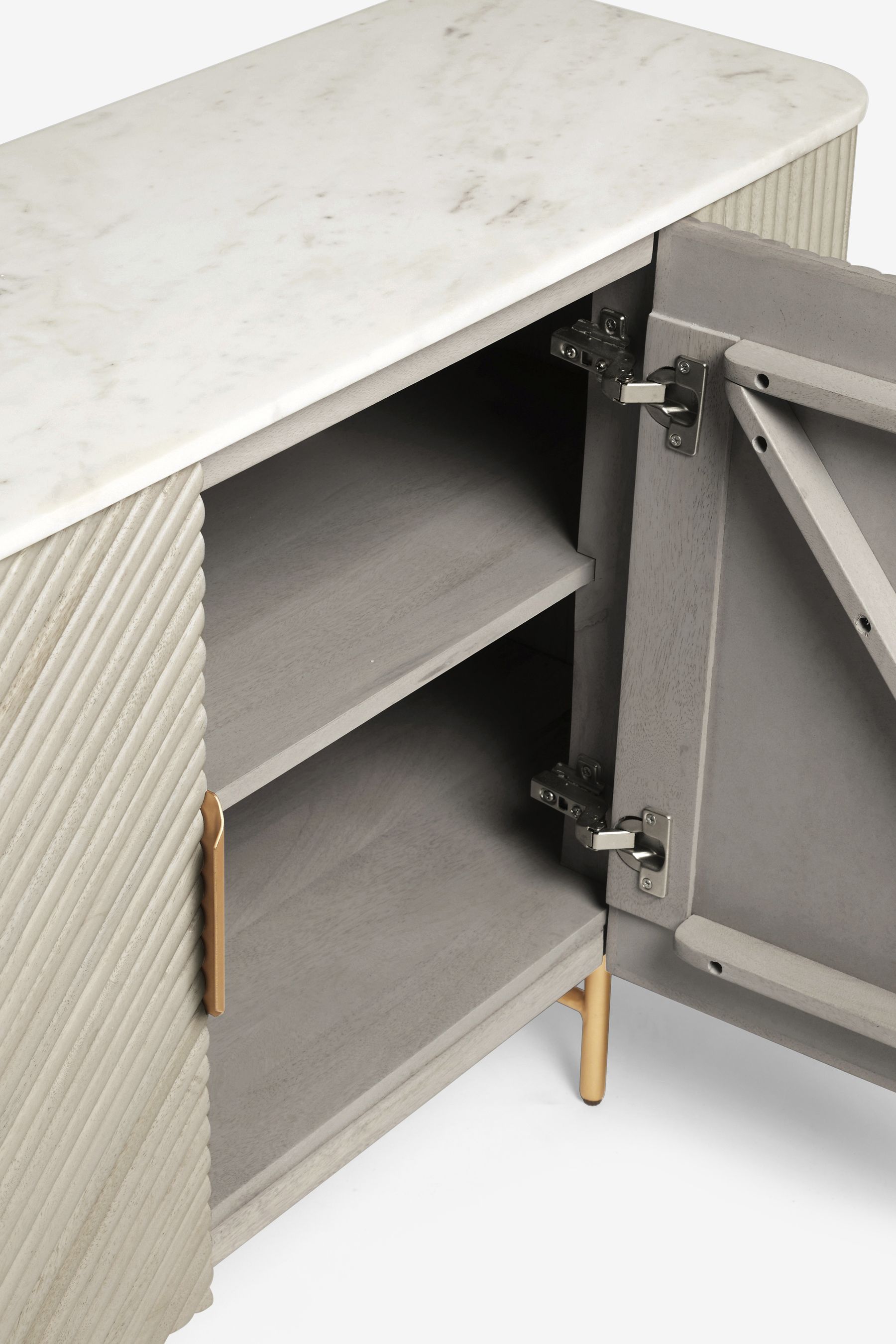 Buy Light Grey Valencia Marble Mango Wood Large Sideboard from the Next ...
