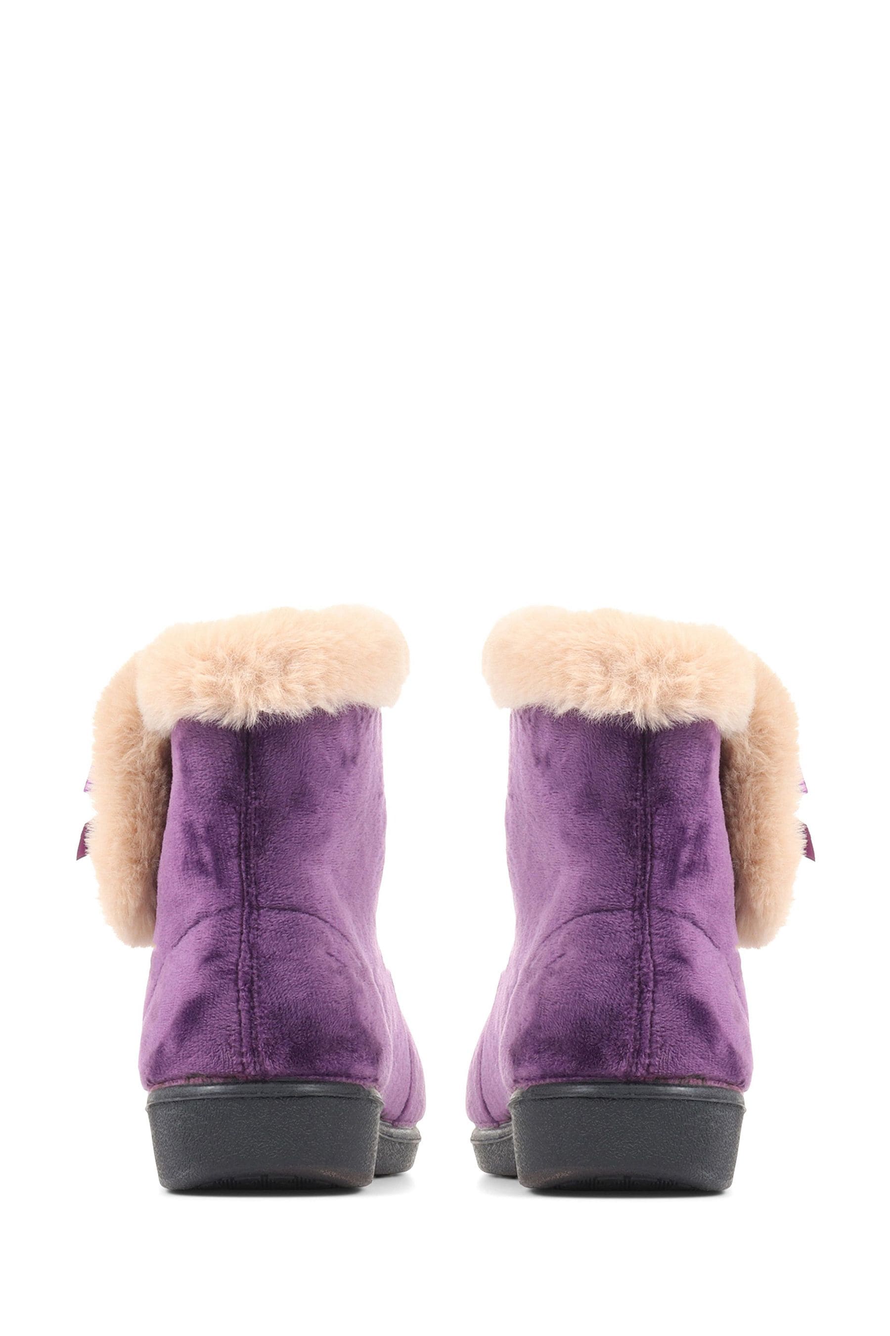 Buy Pavers Ladies Purple Wide Fit Slipper Boots from the Next UK online ...