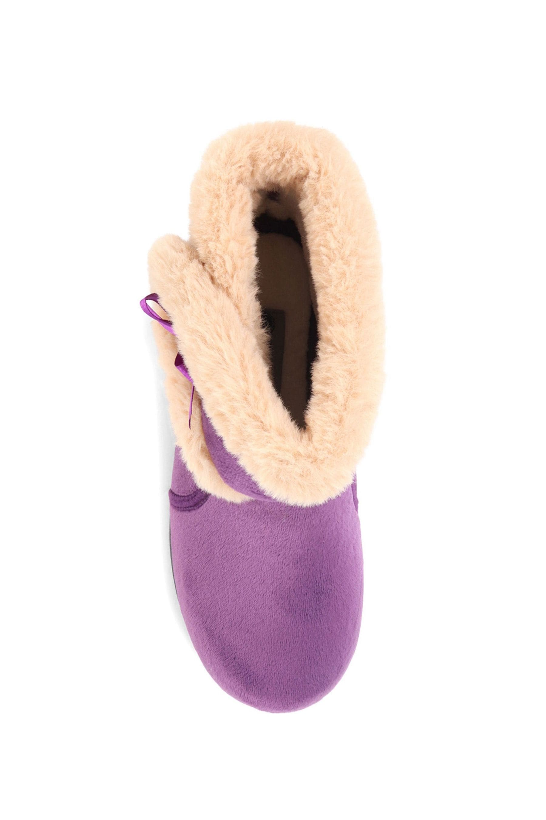 Buy Pavers Ladies Purple Wide Fit Slipper Boots from the Next UK online ...