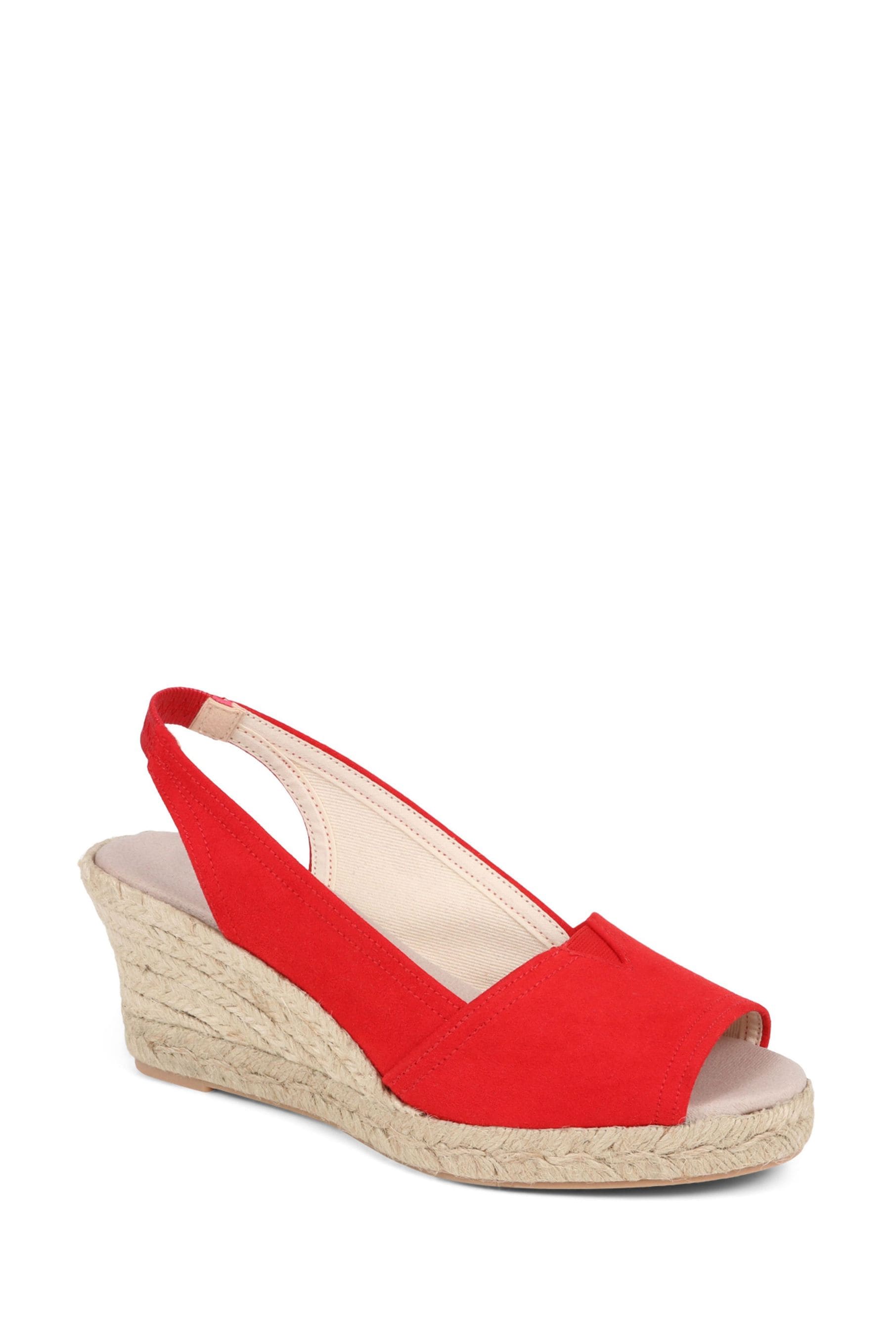 Buy Pavers Red Peep Toe Wedge Sandals from the Next UK online shop